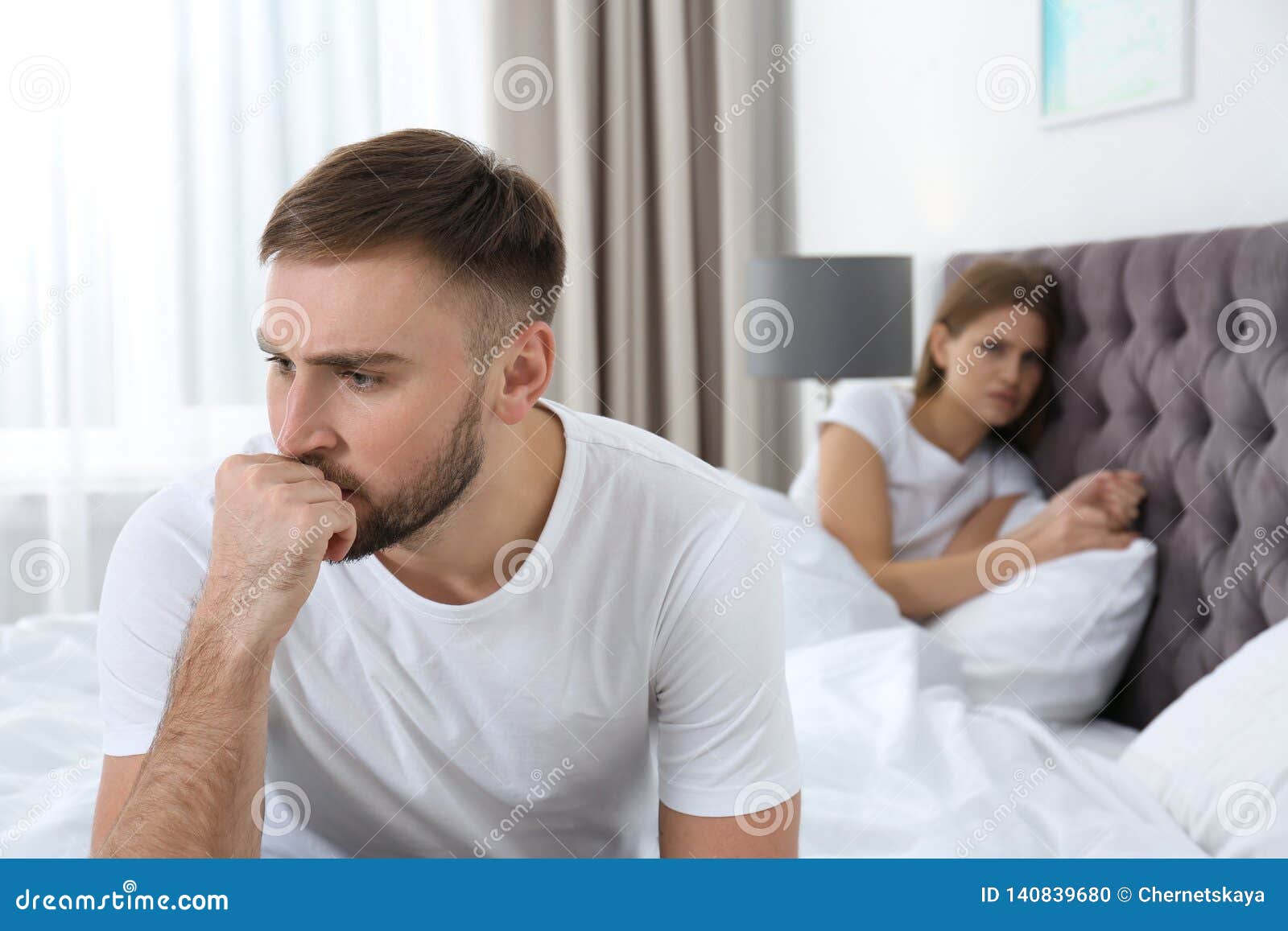 Young Couple with Relationship Problems Ignoring Each Other Stock Photo ...