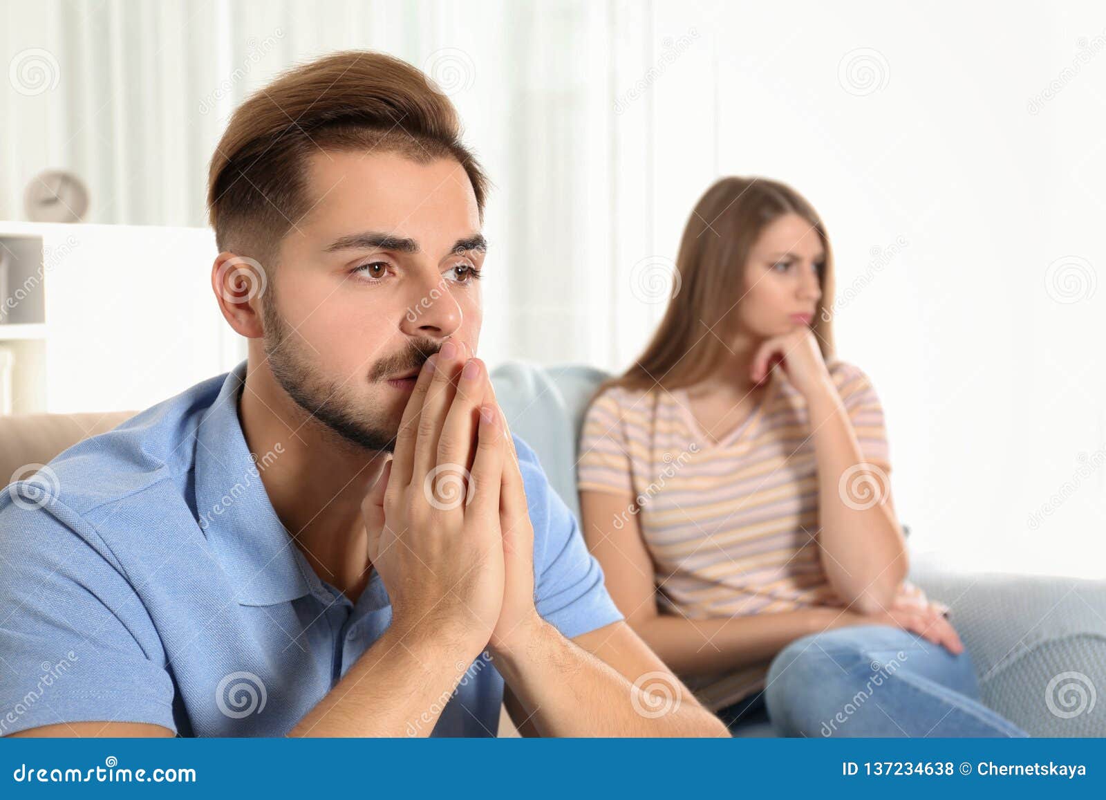 Young Couple with Relationship Problems Stock Photo - Image of husband ...