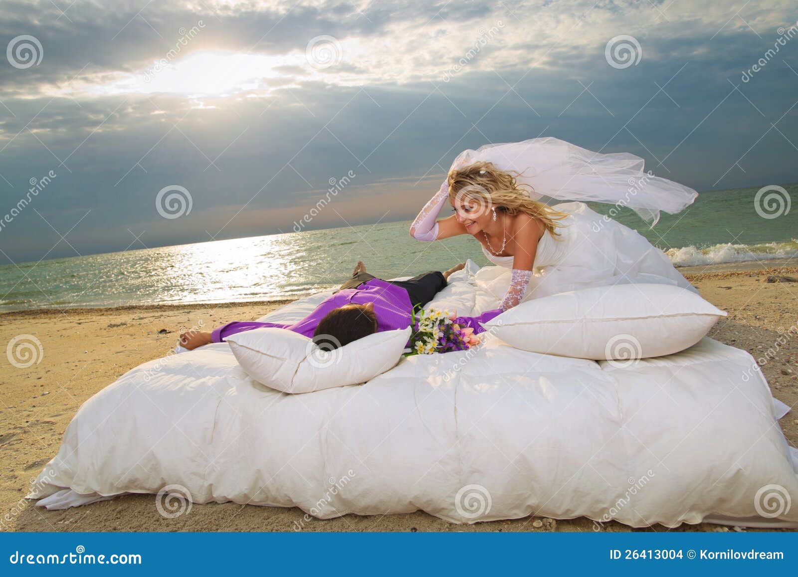 Young Couple Resting in Bed Stock Photo - Image of exhausted, couple ...