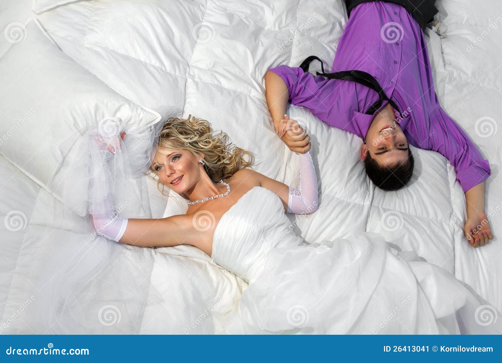 Young Couple Resting in Bed Stock Image - Image of marriage, lust: 26413041