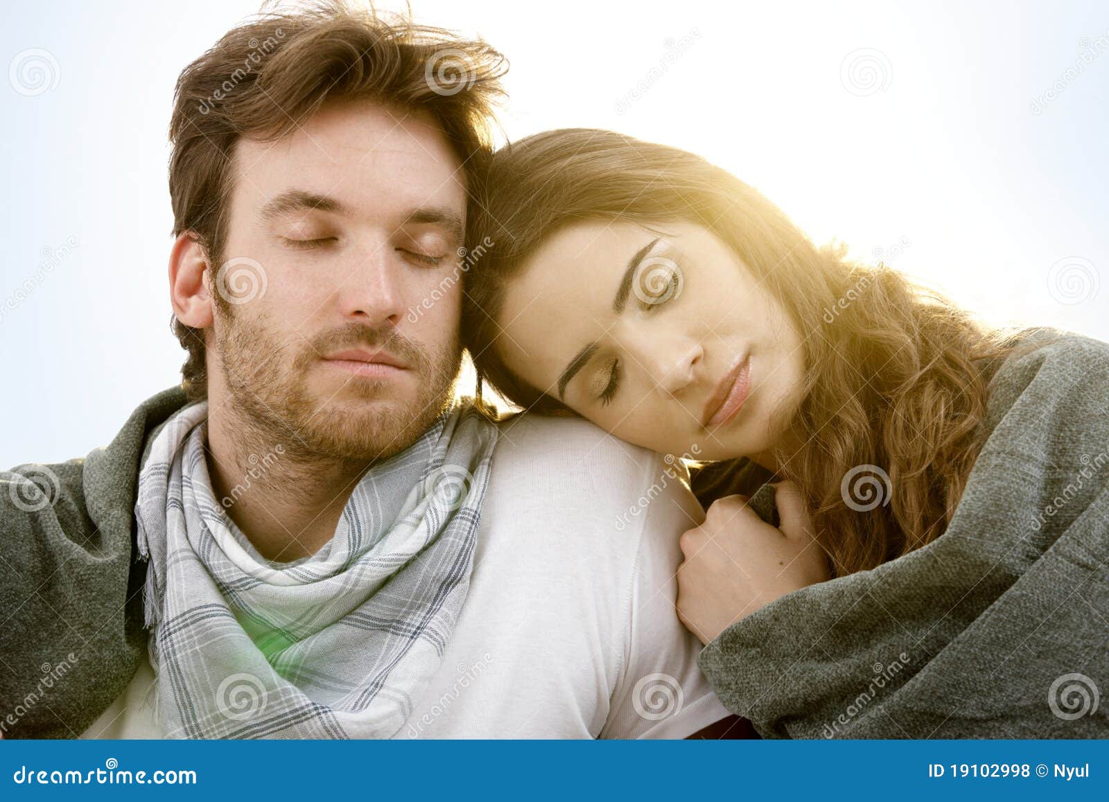 Young Couple Resting in Summer Sunshine Stock Photo - Image of couple ...