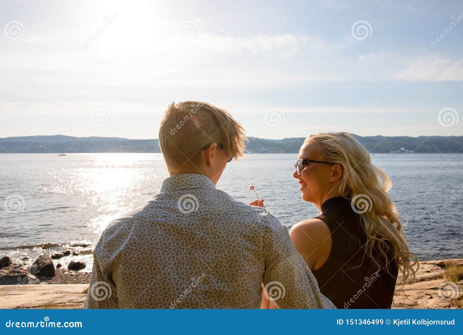 Young Couple Sharing Leisure Time at Beach Stock Image - Image of ...