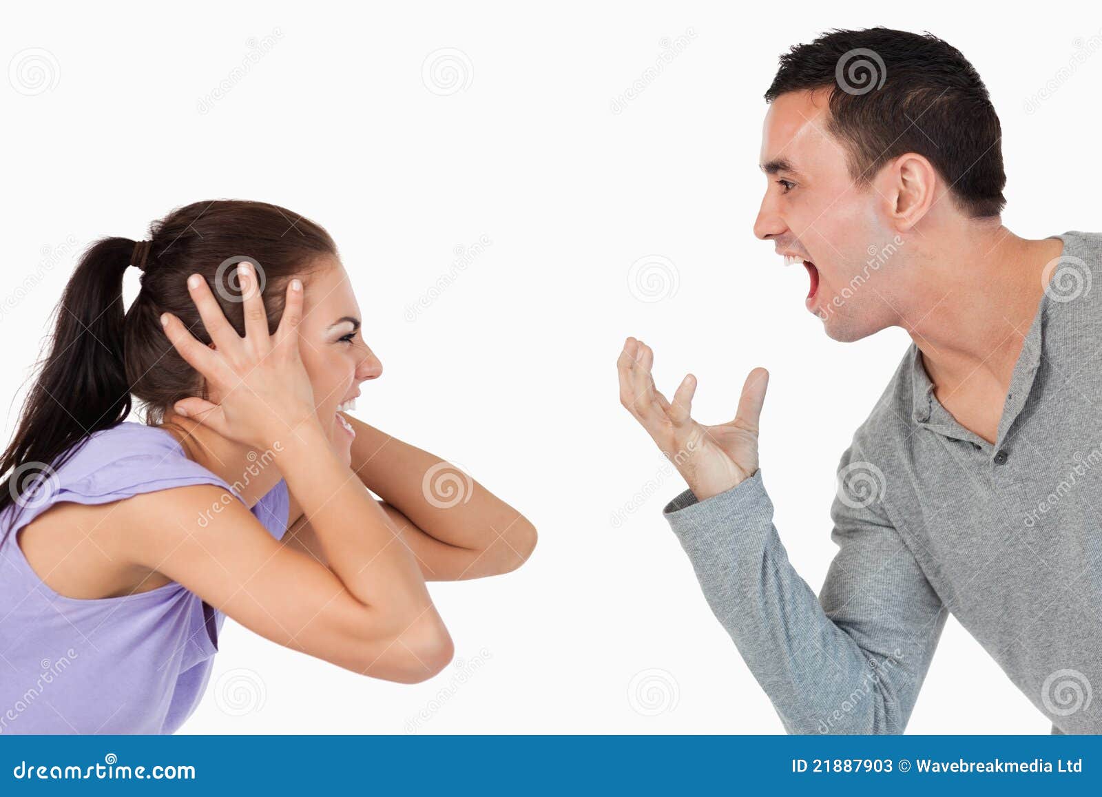 Young Couple Shouting At Each Other Stock Photos - Image: 21887903