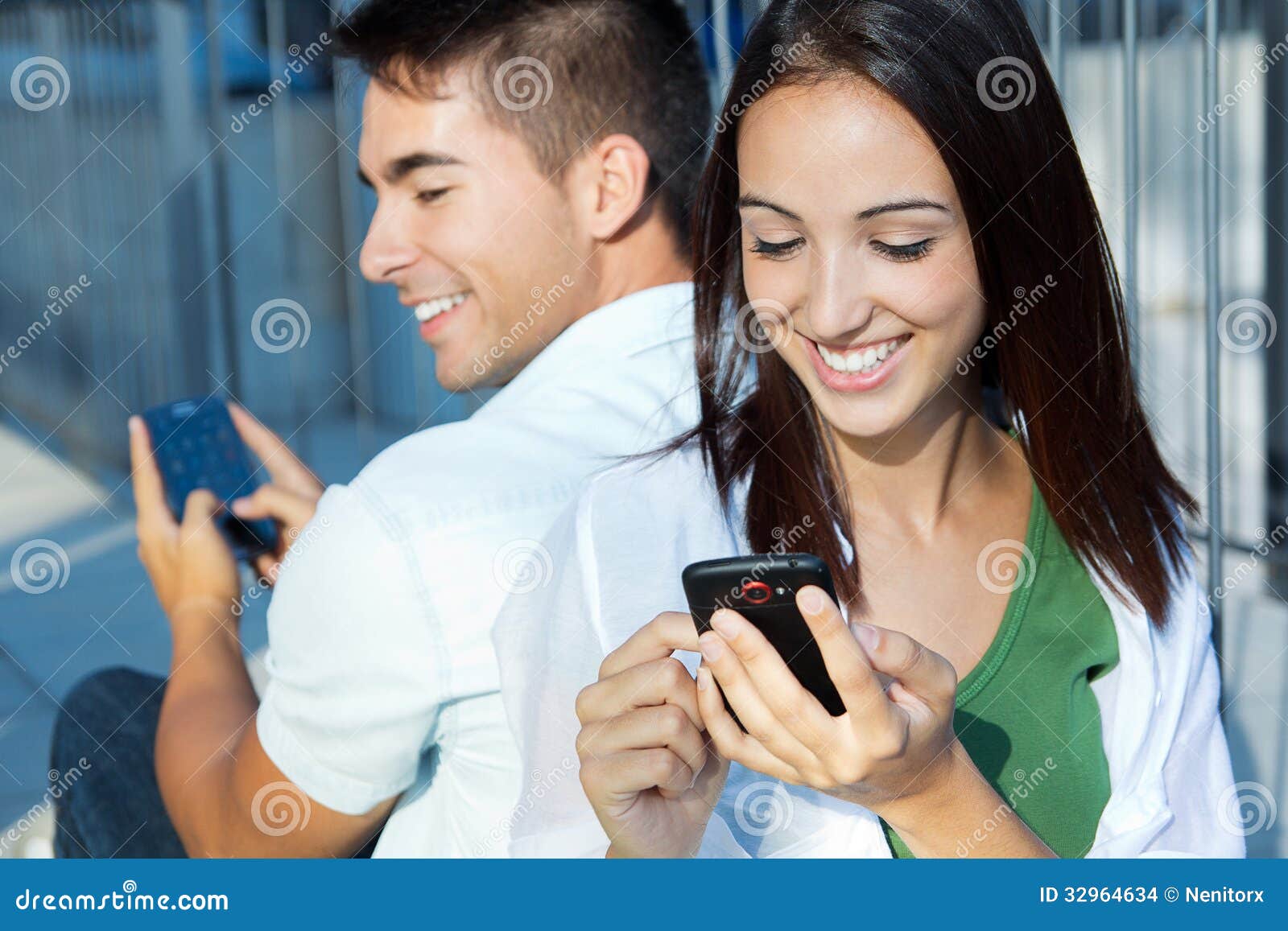 Young Couple with Smart Phone Stock Photo - Image of boyfriend ...