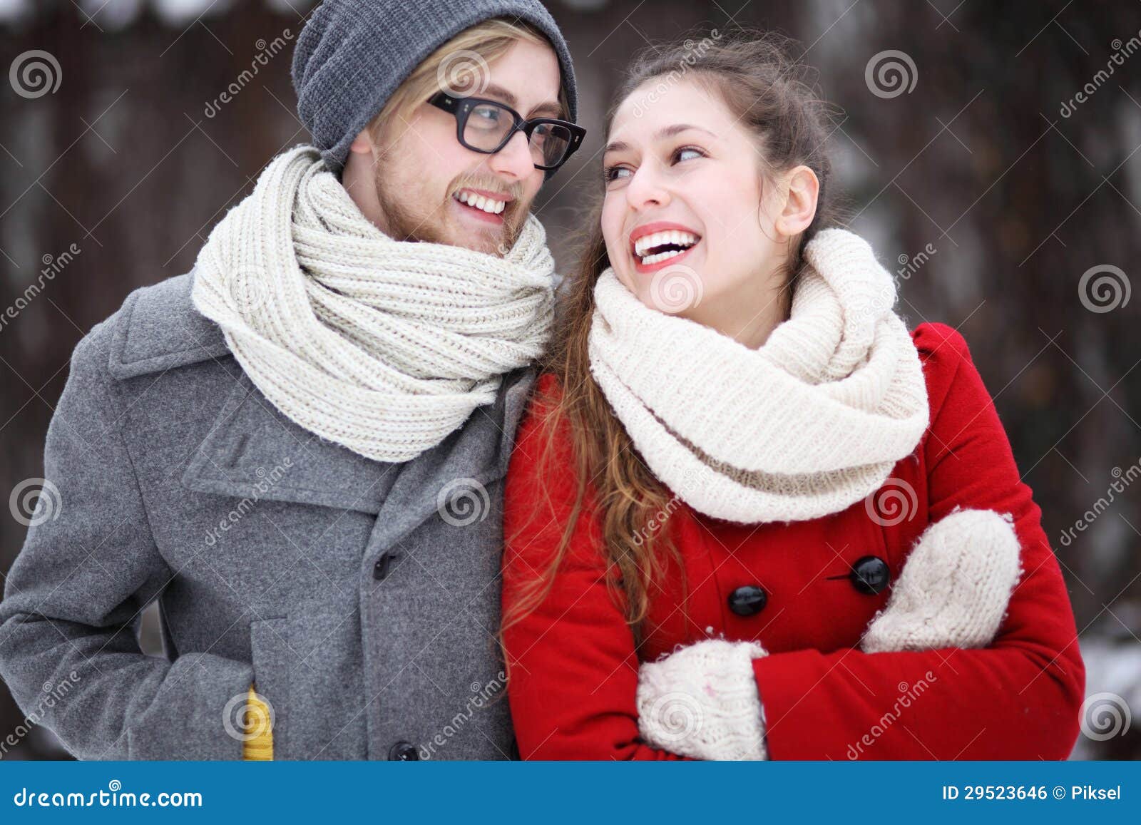 Young couple smiling stock photo. Image of male, female - 29523646