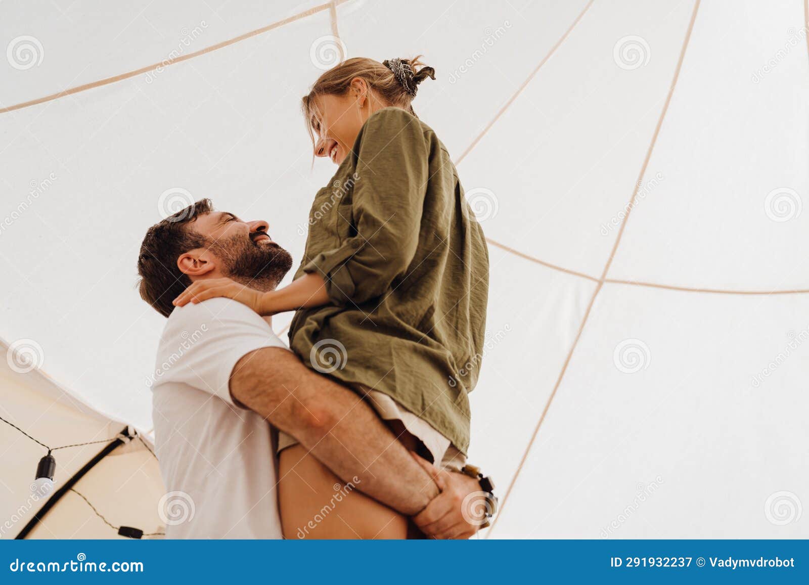 Young Couple Smiling and Dancing Together Stock Image - Image of love ...