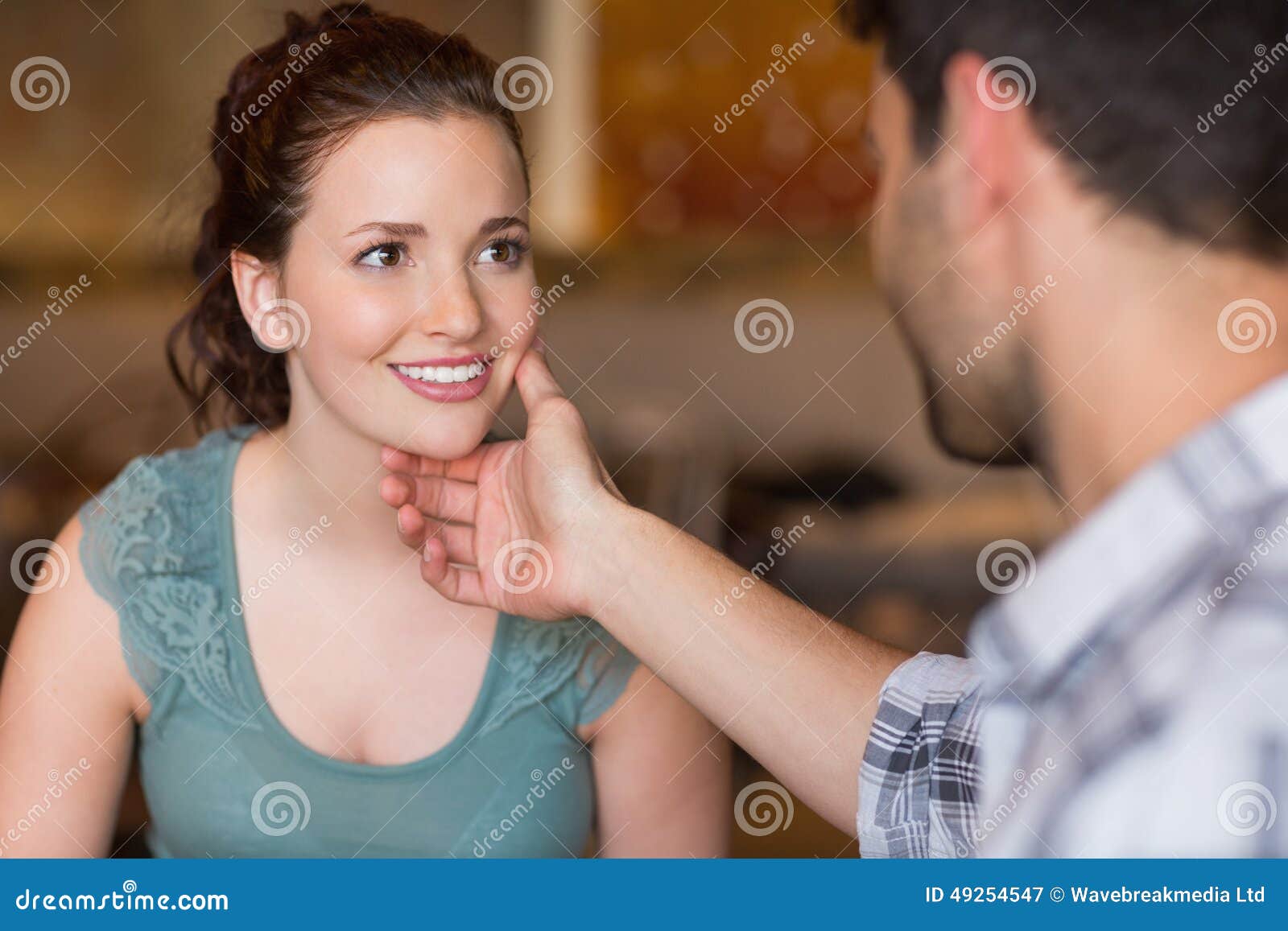 Young Couple Smiling at Each Other Stock Image - Image of cheerful ...