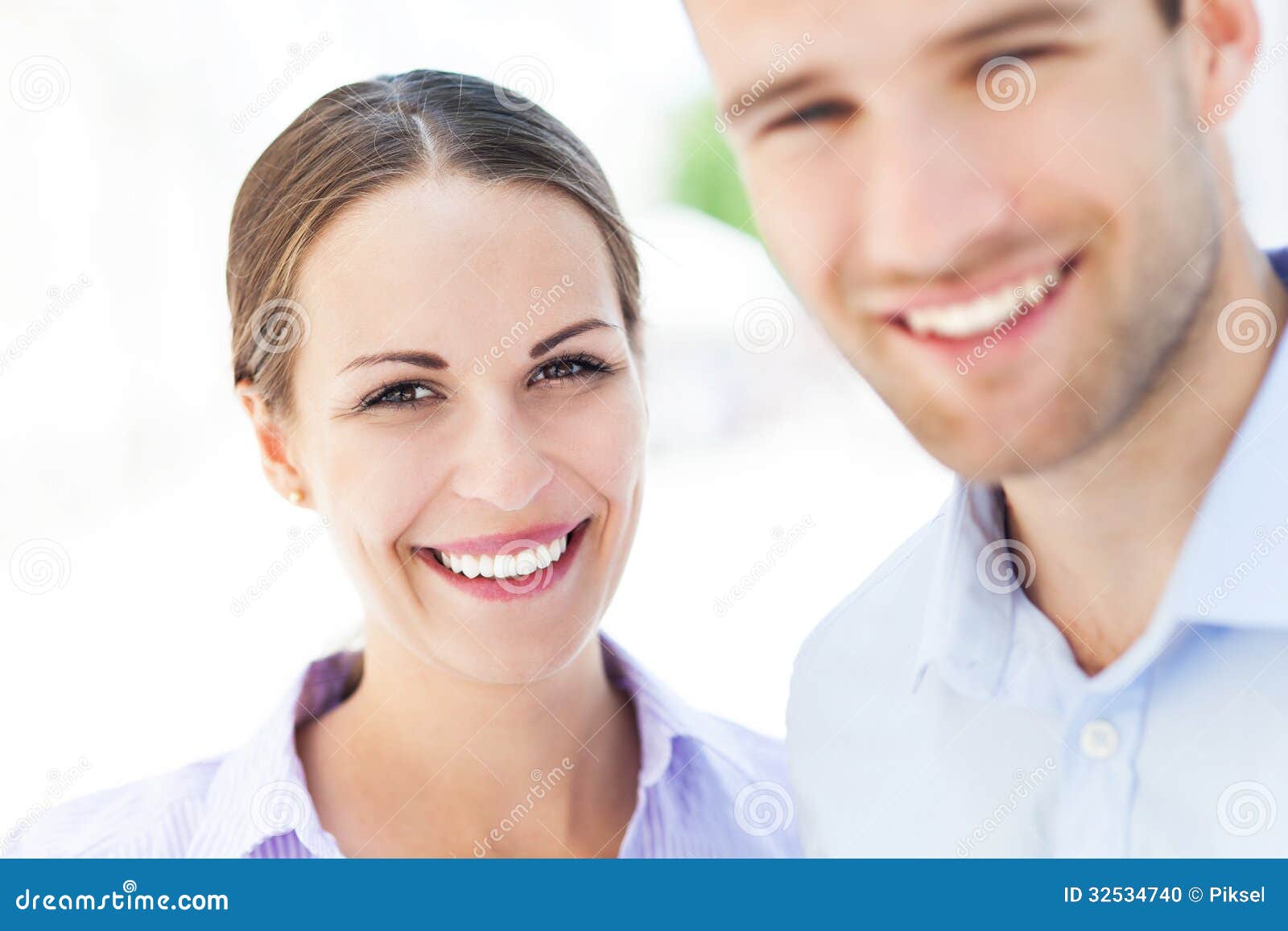 Young couple smiling stock photo. Image of caucasian - 32534740