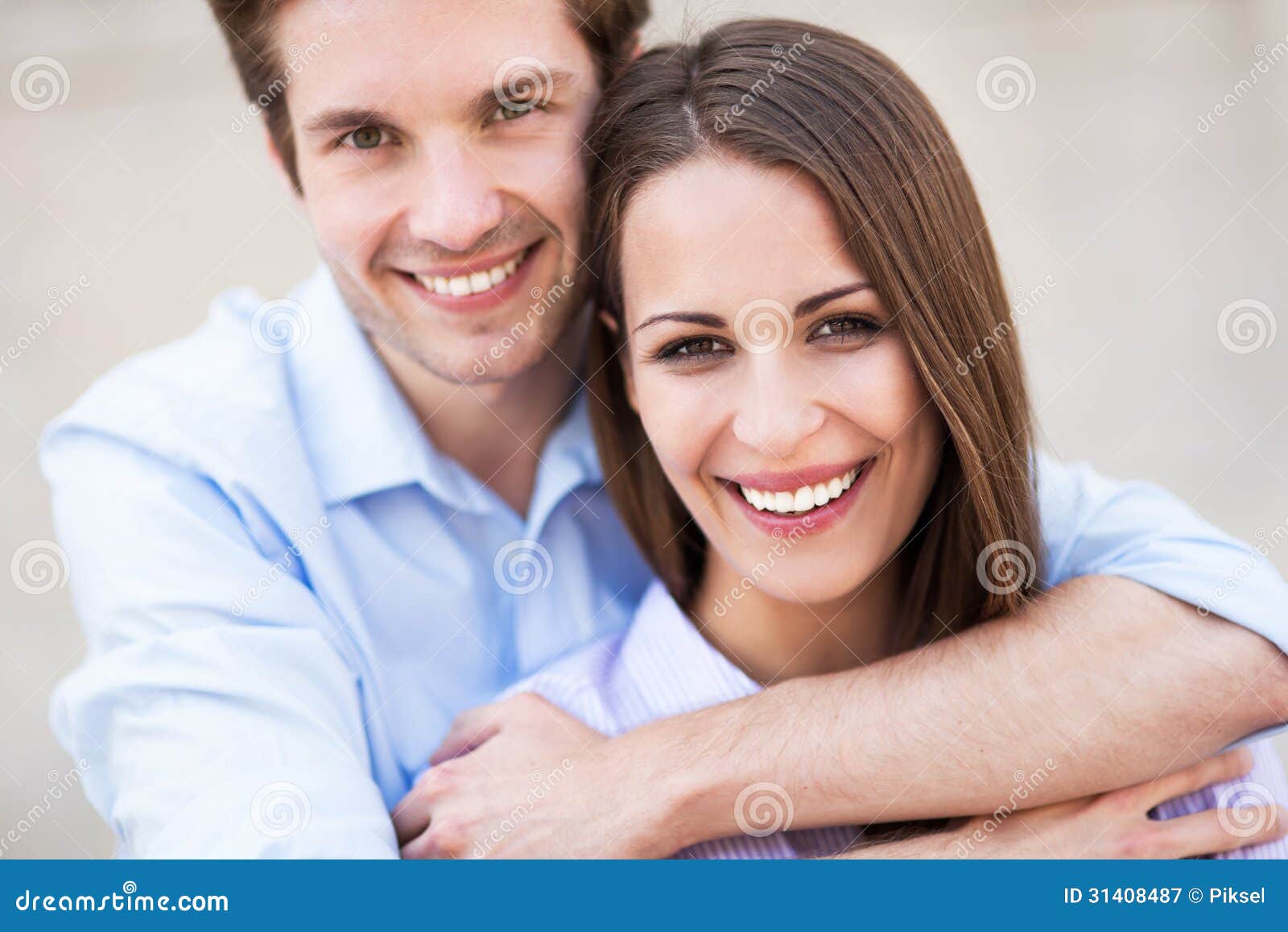 Young couple smiling stock image. Image of enjoying, female - 31408487