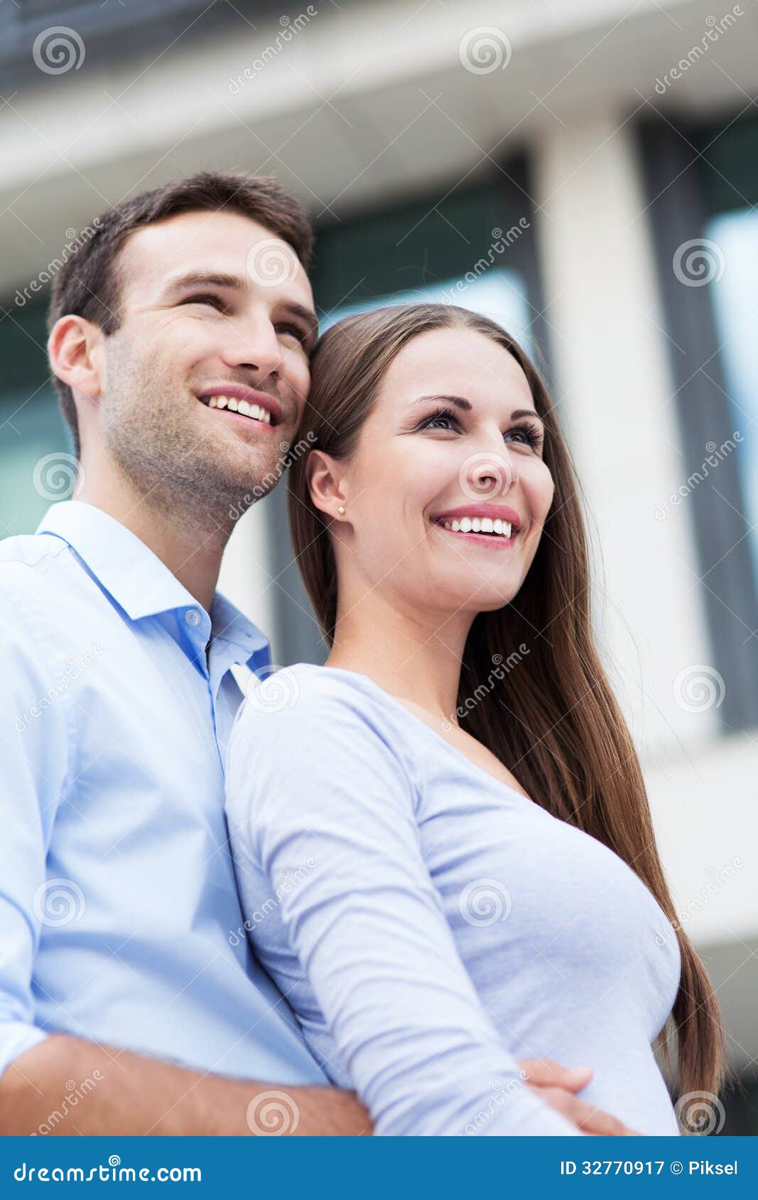 Young couple smiling stock image. Image of people, male - 32770917