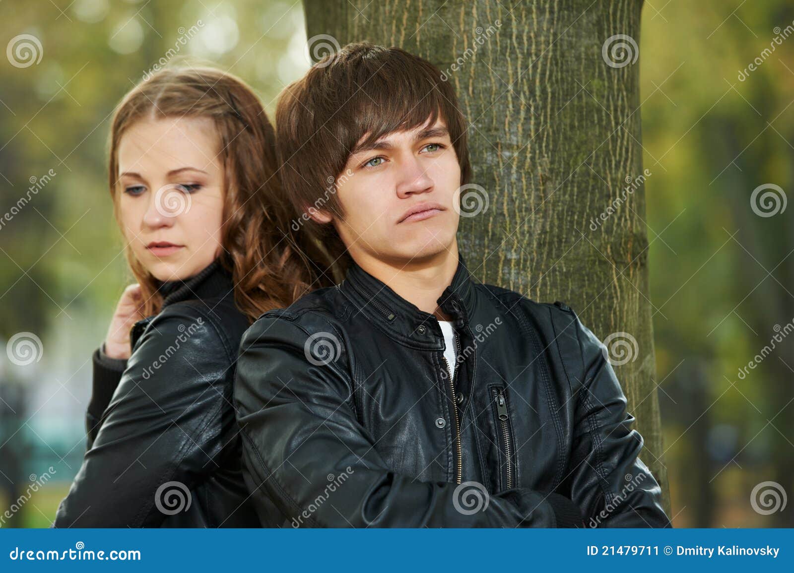 Young Couple in Stress Relationship Stock Image - Image of pensive ...