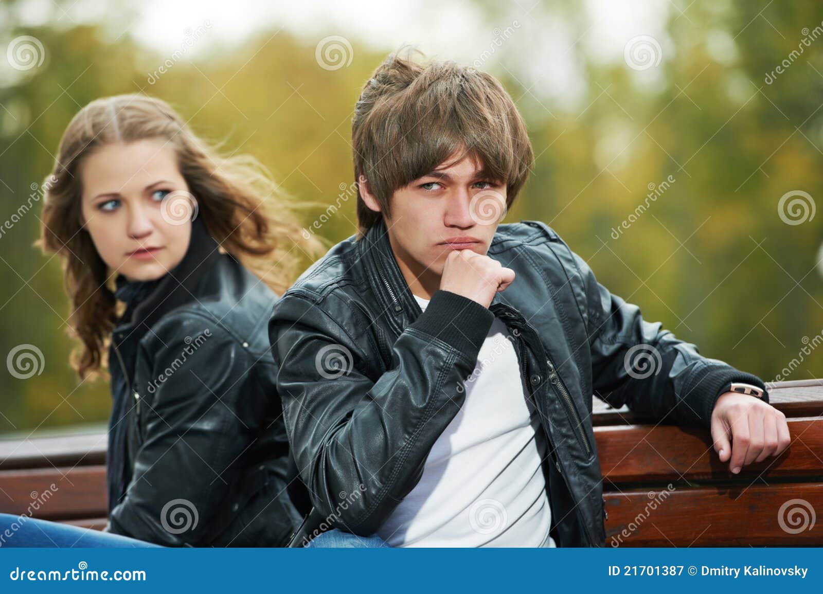 Young Couple in Stress Relationship Stock Image - Image of boyfriend ...