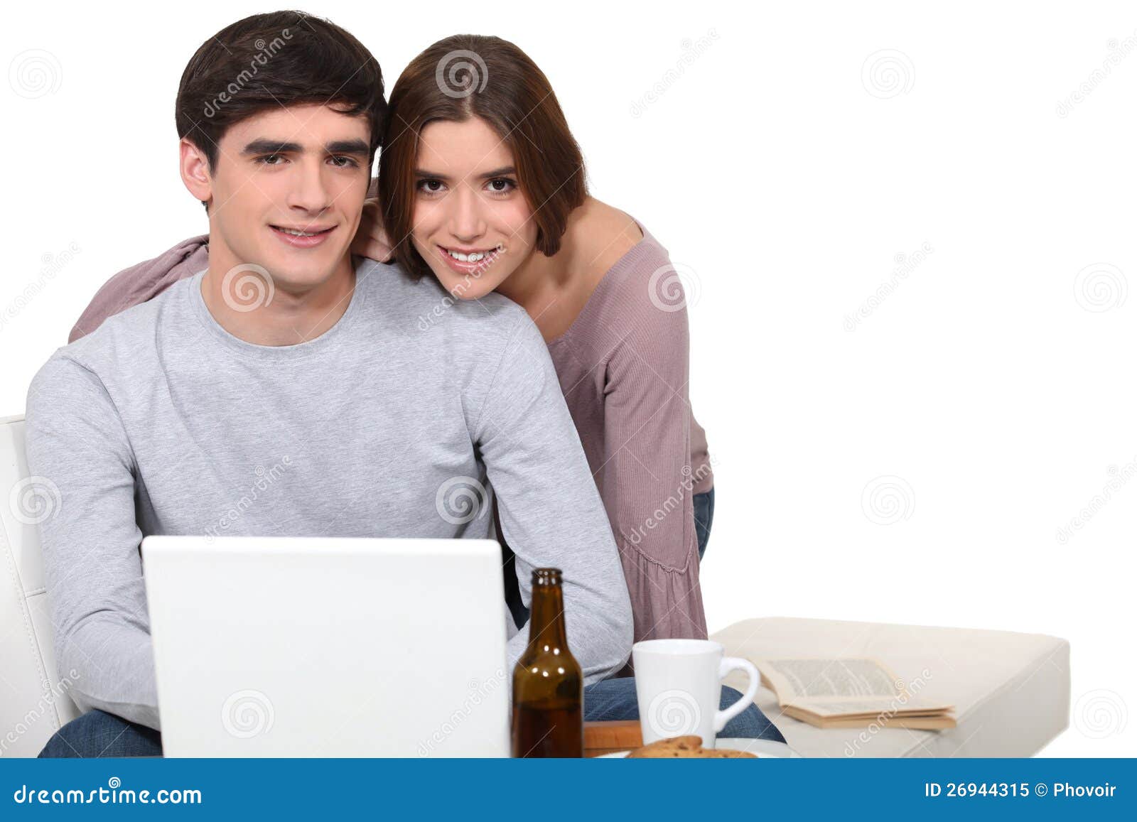 Young Couple Surfing the Internet Stock Image - Image of caucasian ...
