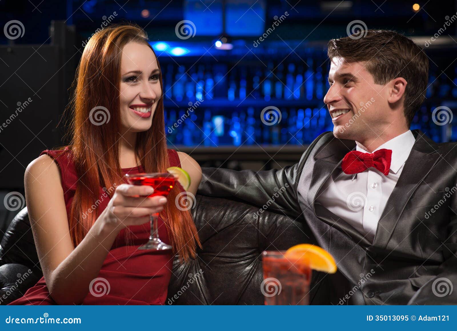 Young Couple Talking in a Nightclub Stock Image - Image of lifestyle ...