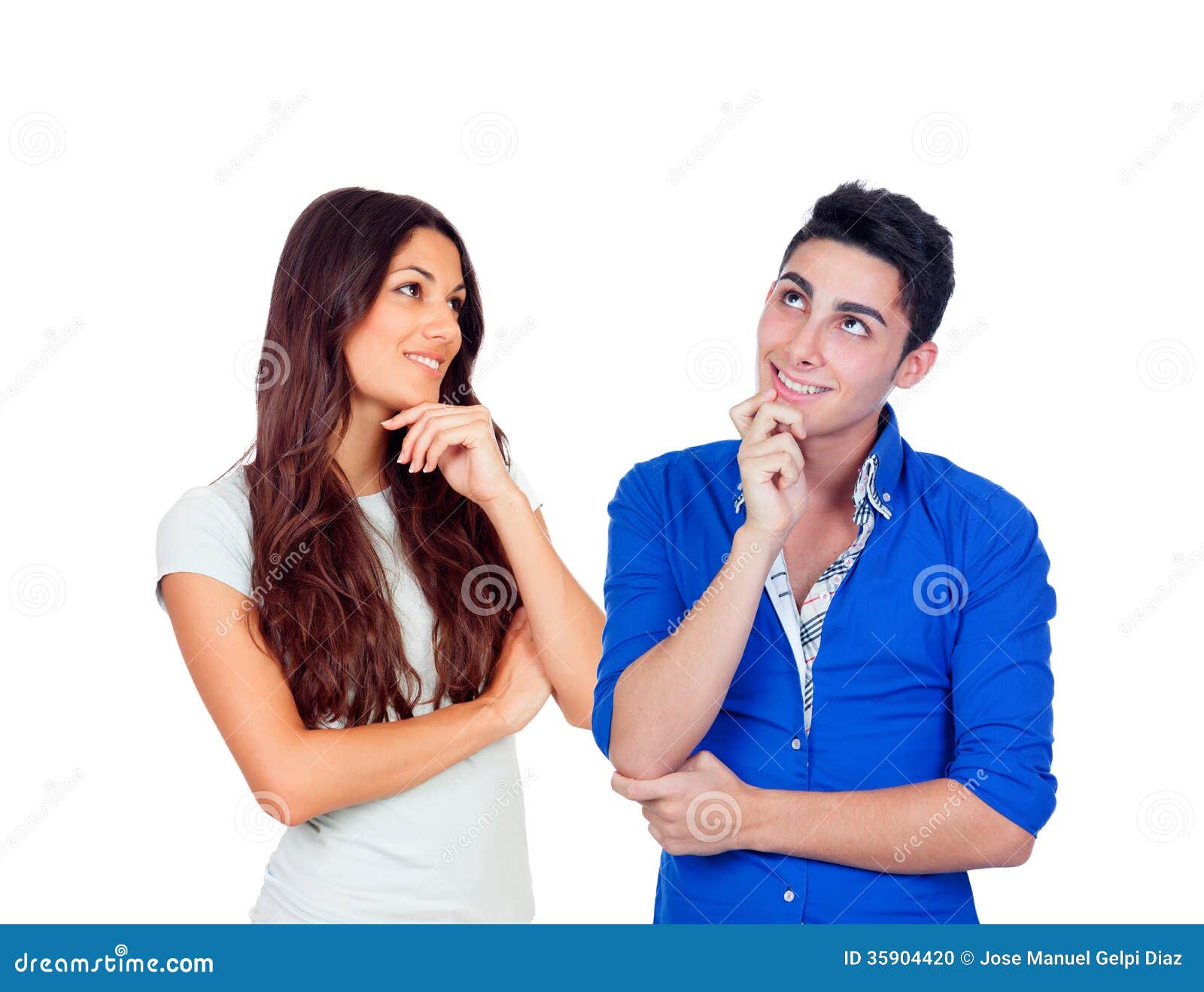 Young couple thinking stock photo. Image of future, caucasian - 35904420