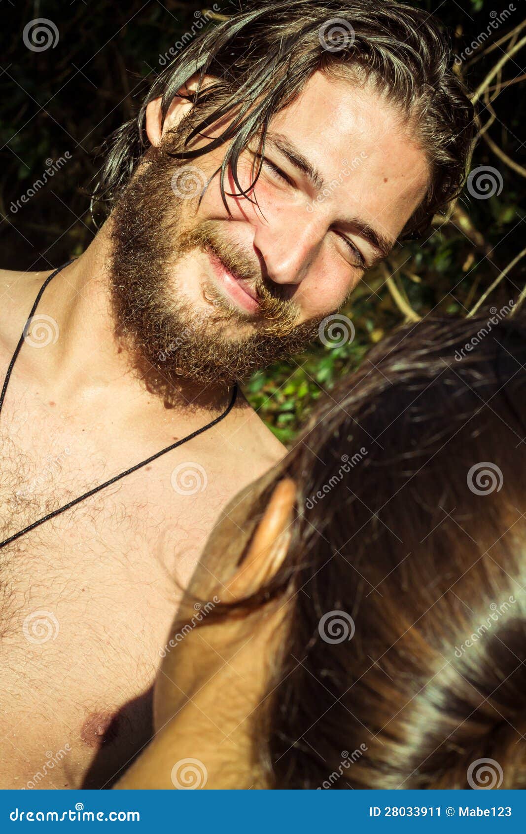 Young couple in water stock image. Image of cool, porting - 28033911