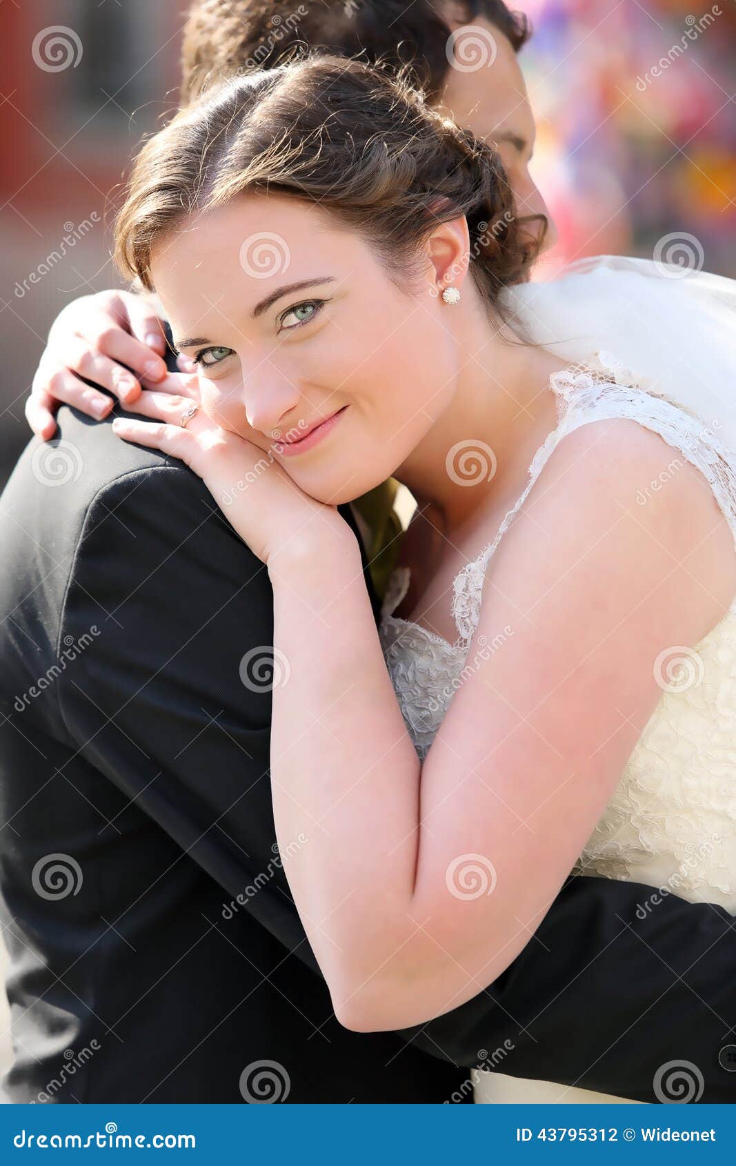 Young Couple after Wedding in a Hug Stock Photo - Image of pair, kiss ...