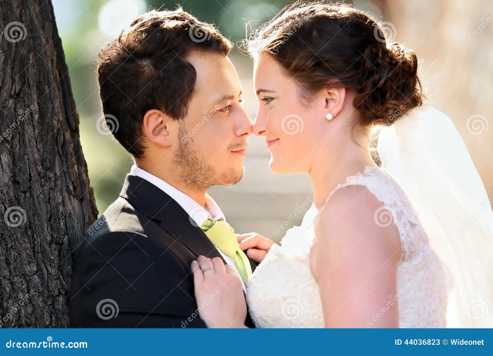 Young Couple after Wedding in a Hug Face To Face Stock Image - Image of ...