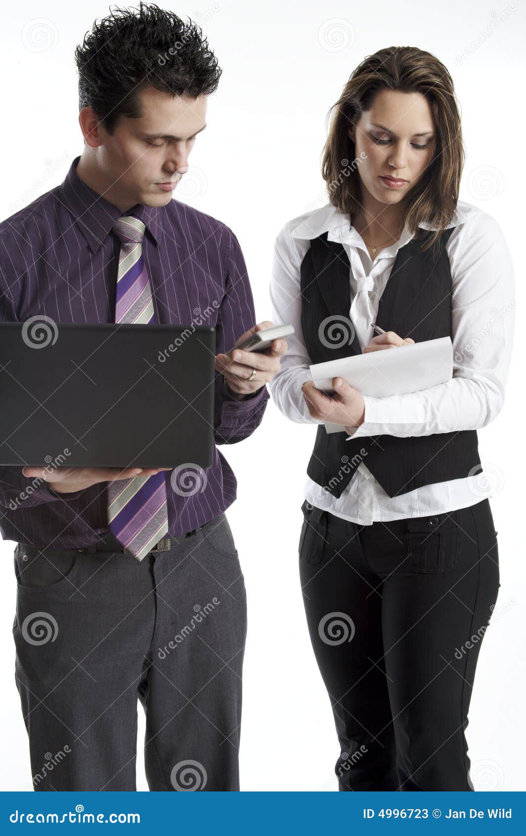 Young couple at work stock image. Image of confident, beautiful - 4996723