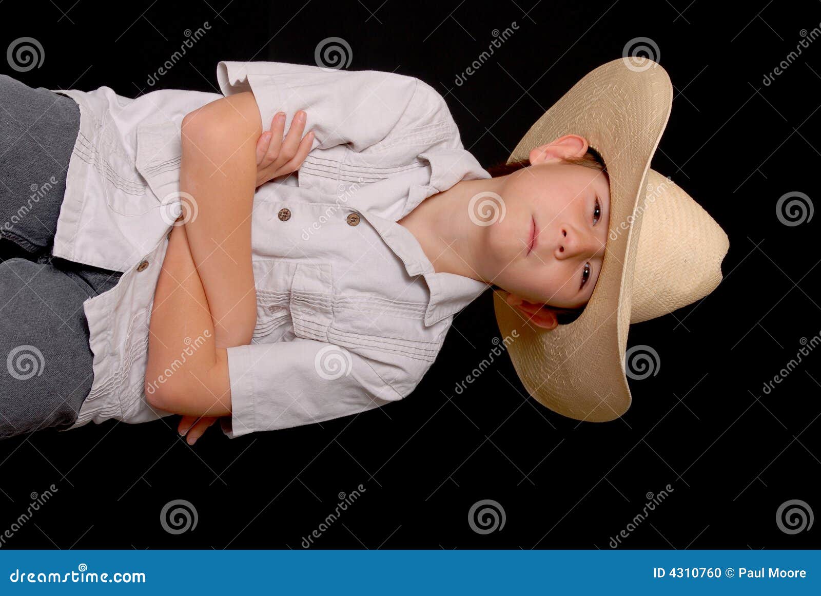 Young Cowboy stock photo. Image of solemn, nephew, profile - 4310760