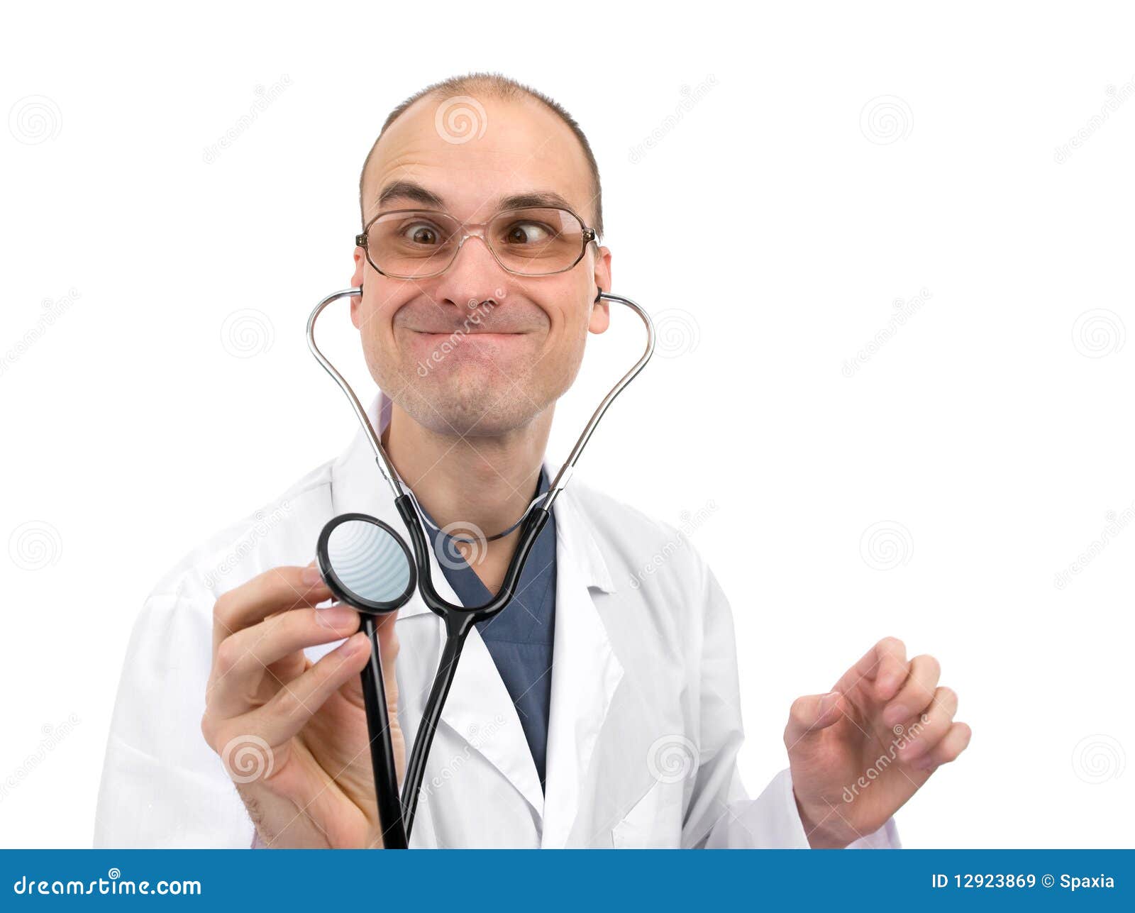 Young and crazy doctor stock image. Image of funny, science - 12923869