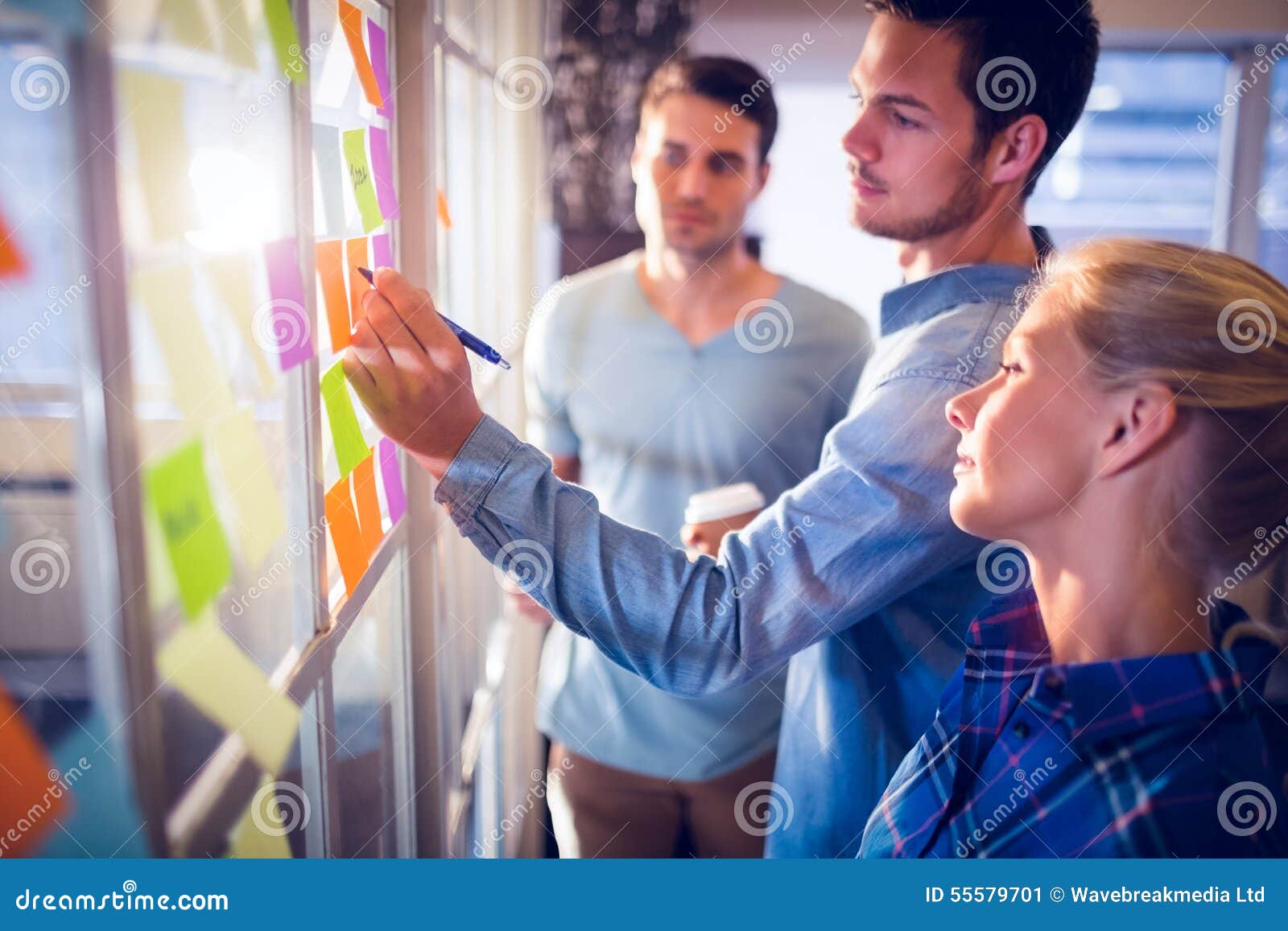 Young Creative Business People Stock Image - Image of chalk, board ...