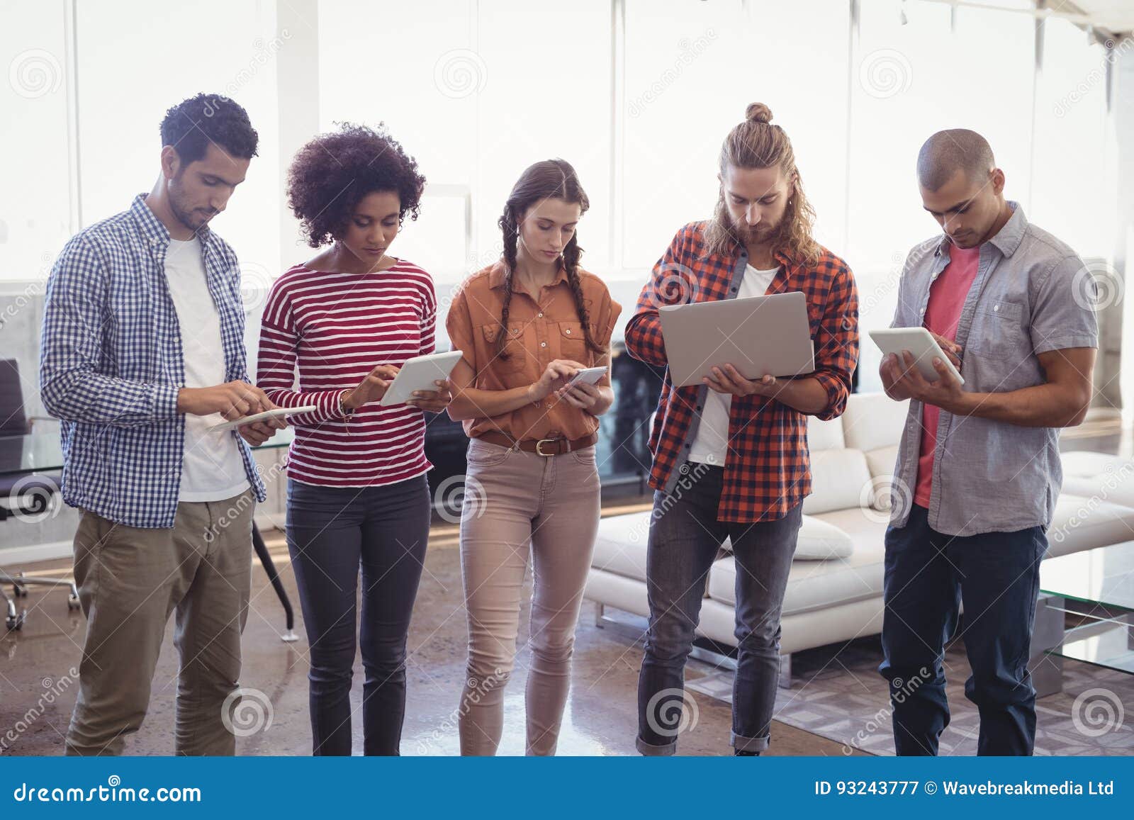 Young Creative Business People Using Laptop and Digital Tablets at ...