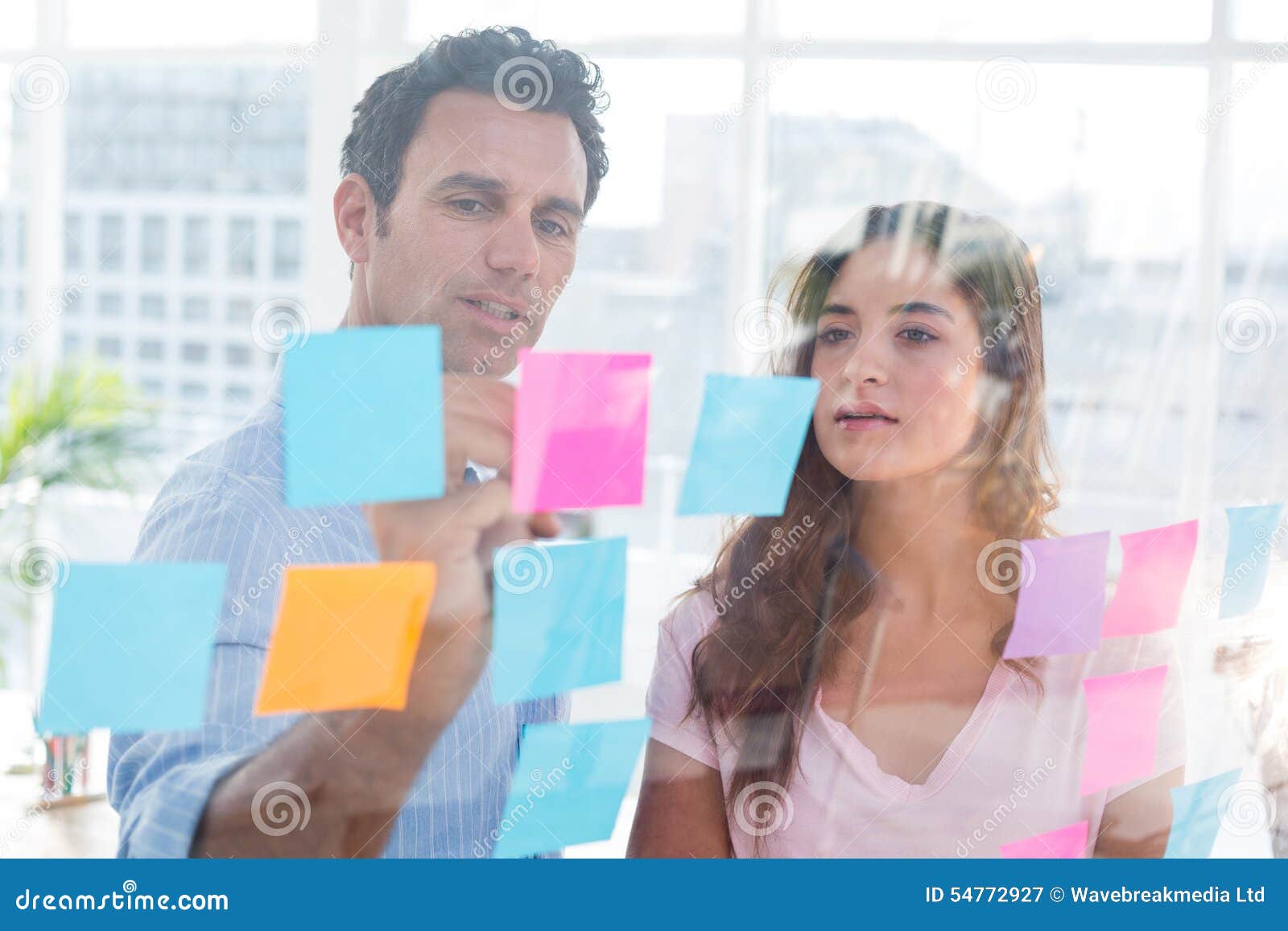 Young Creative Business People Writing Photo Editor Stock Image - Image ...