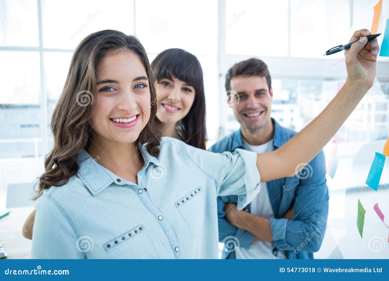 Young Creative Business People Writing Photo Editor Stock Photo - Image ...