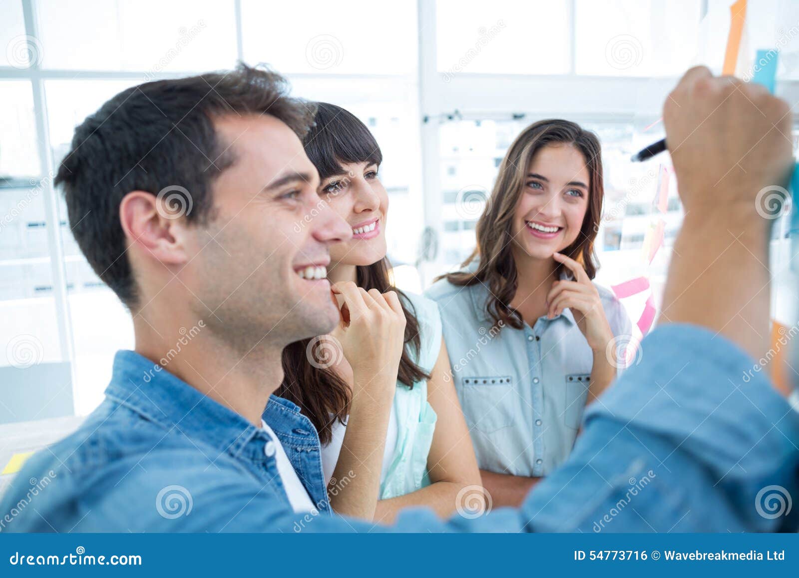 Young Creative Business People Writing Photo Editor Stock Photo - Image ...