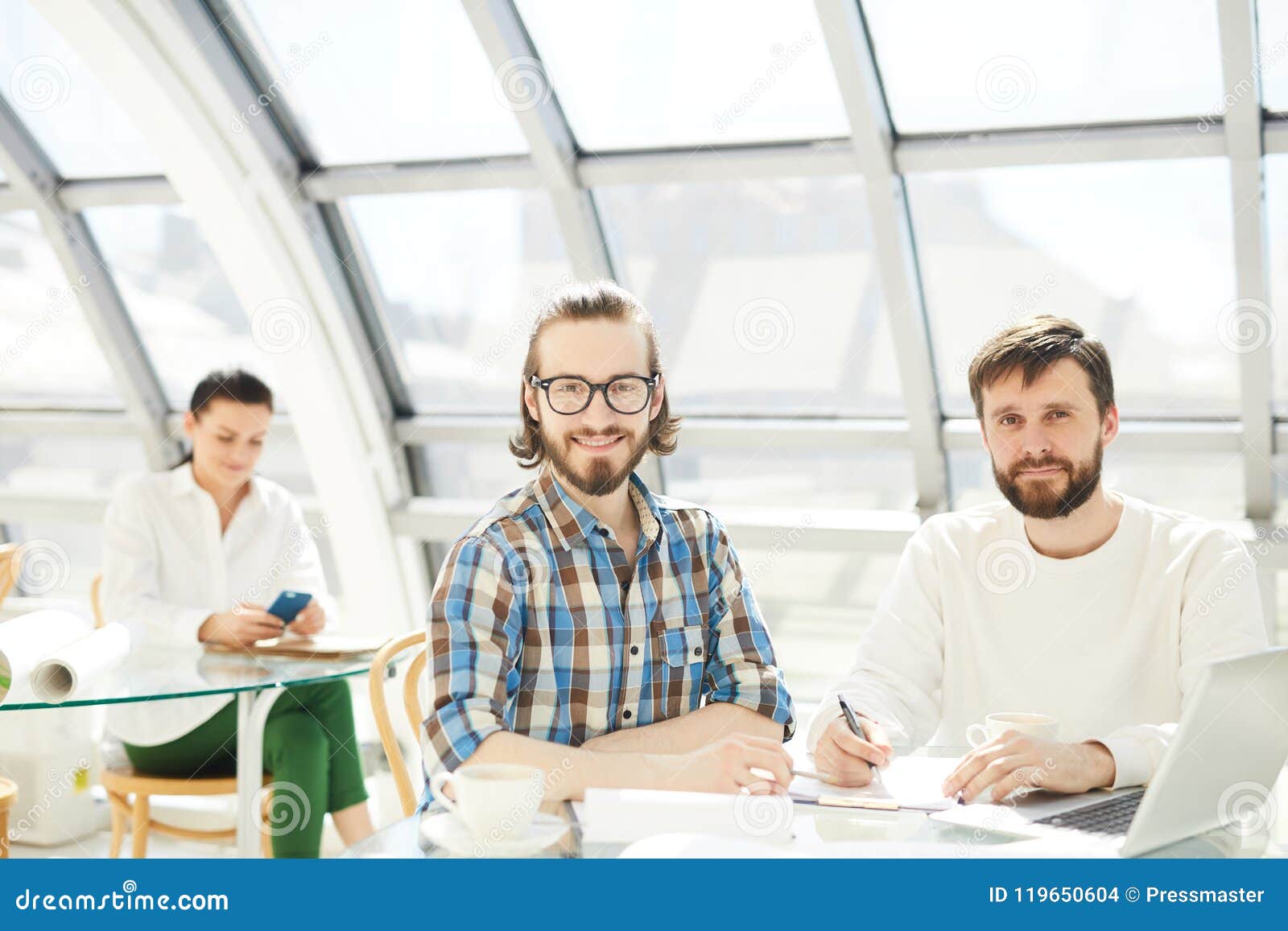 Men planning work stock photo. Image of office, women - 119650604