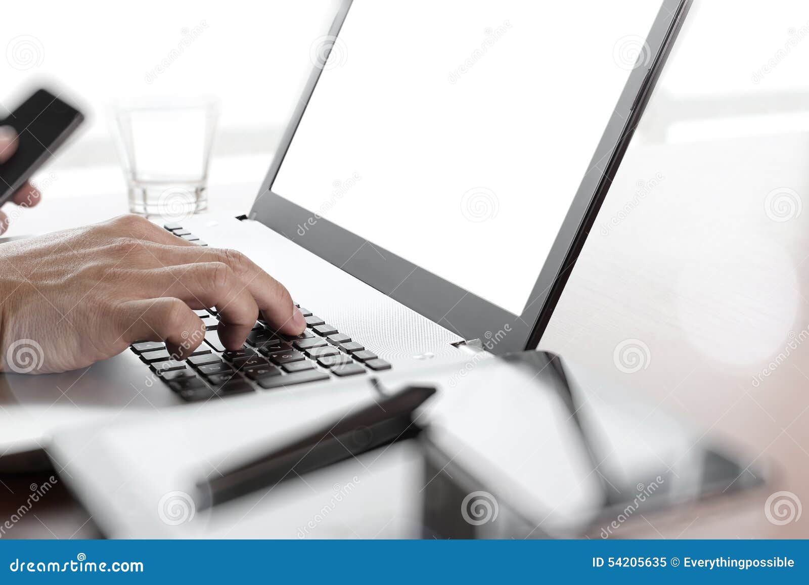 Young Creative Designer Hand Working with Laptop Stock Image - Image of ...