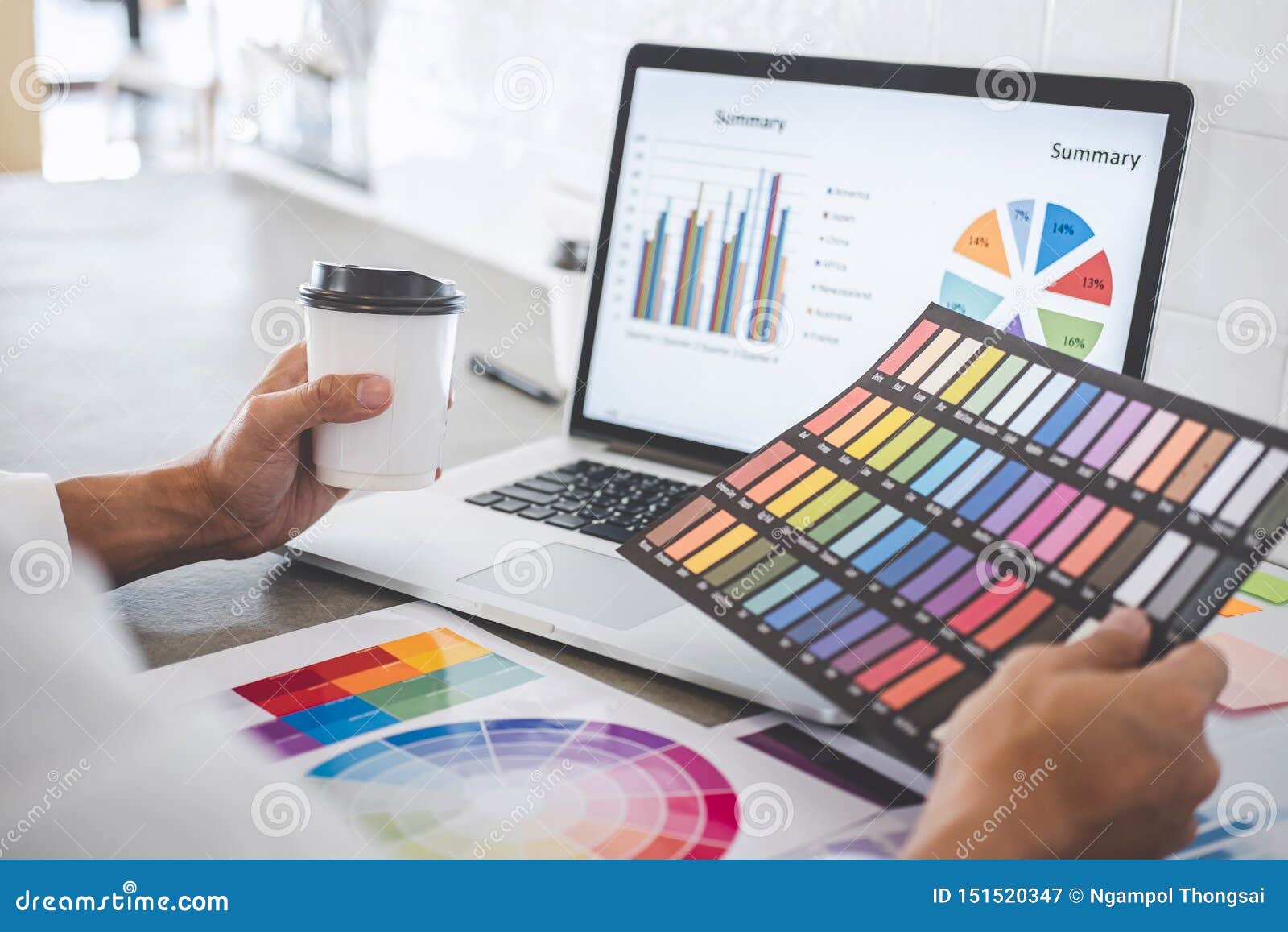 Young Creative Graphic Designer Working on Project Architectural ...