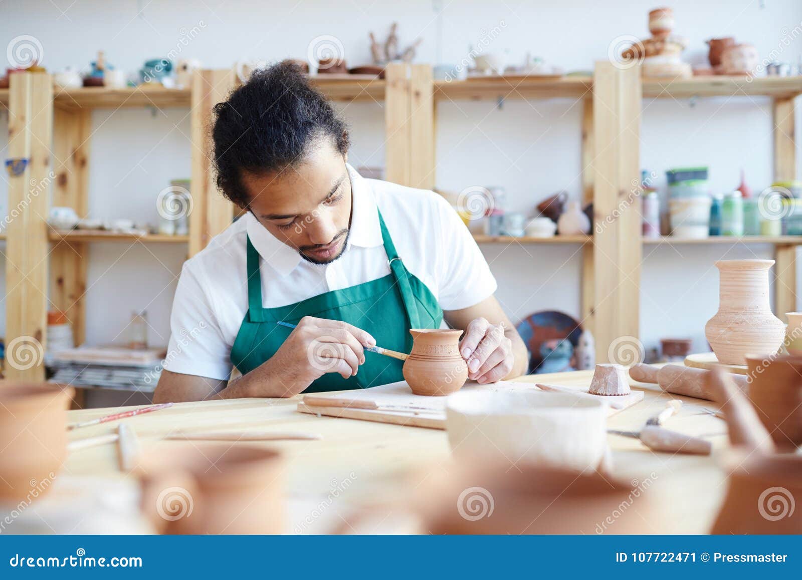 Creative craftsman stock image. Image of pottery, business - 107722471