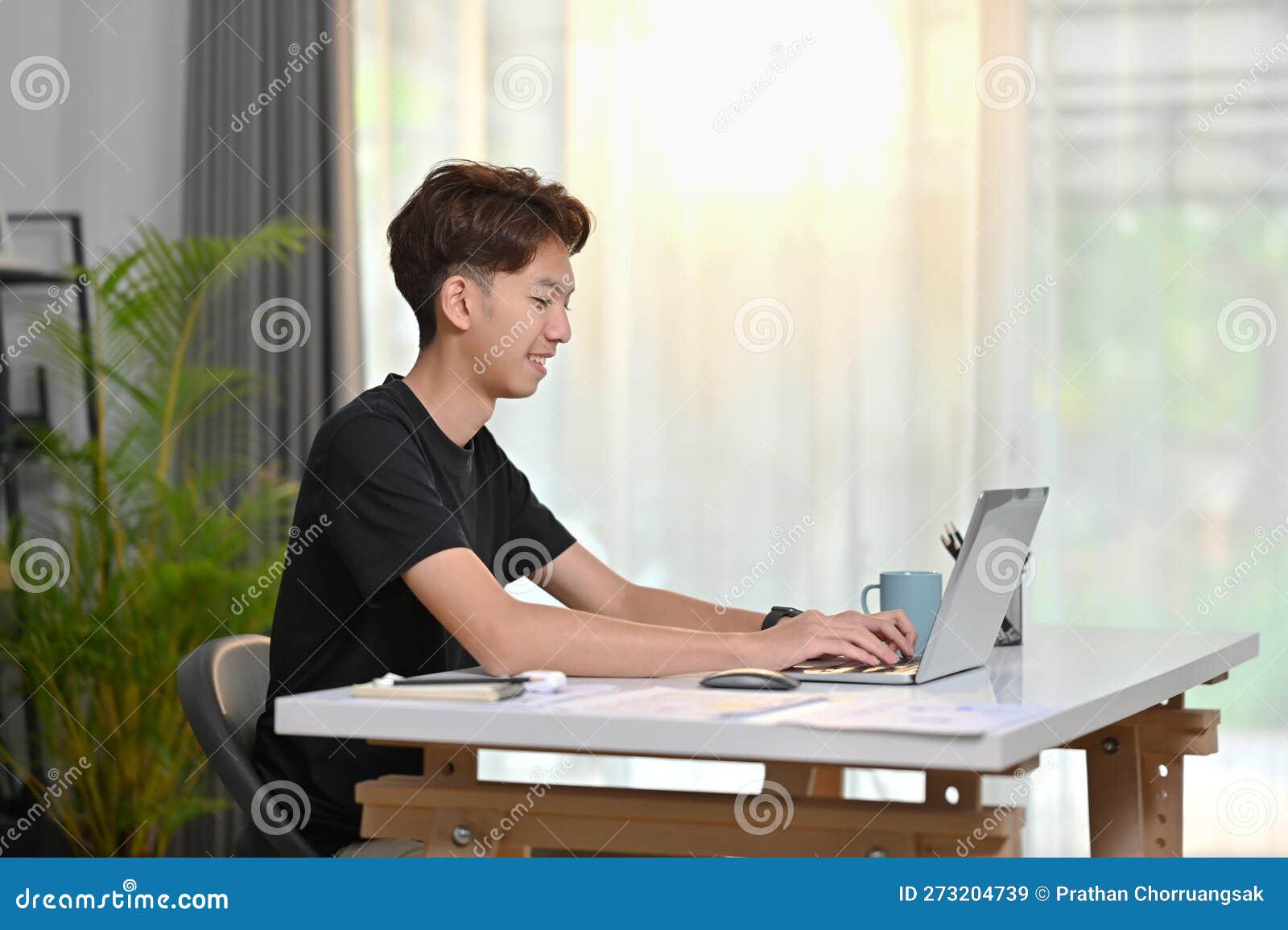 Young Creative Man, UX Designer Working on App Design and User ...