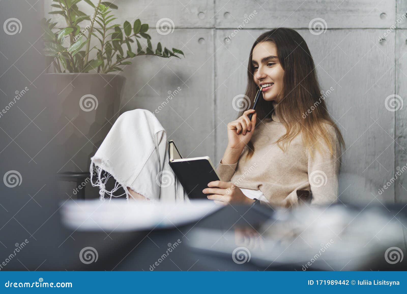 Young Creative Manager Working on New Interesting Projects. Female ...