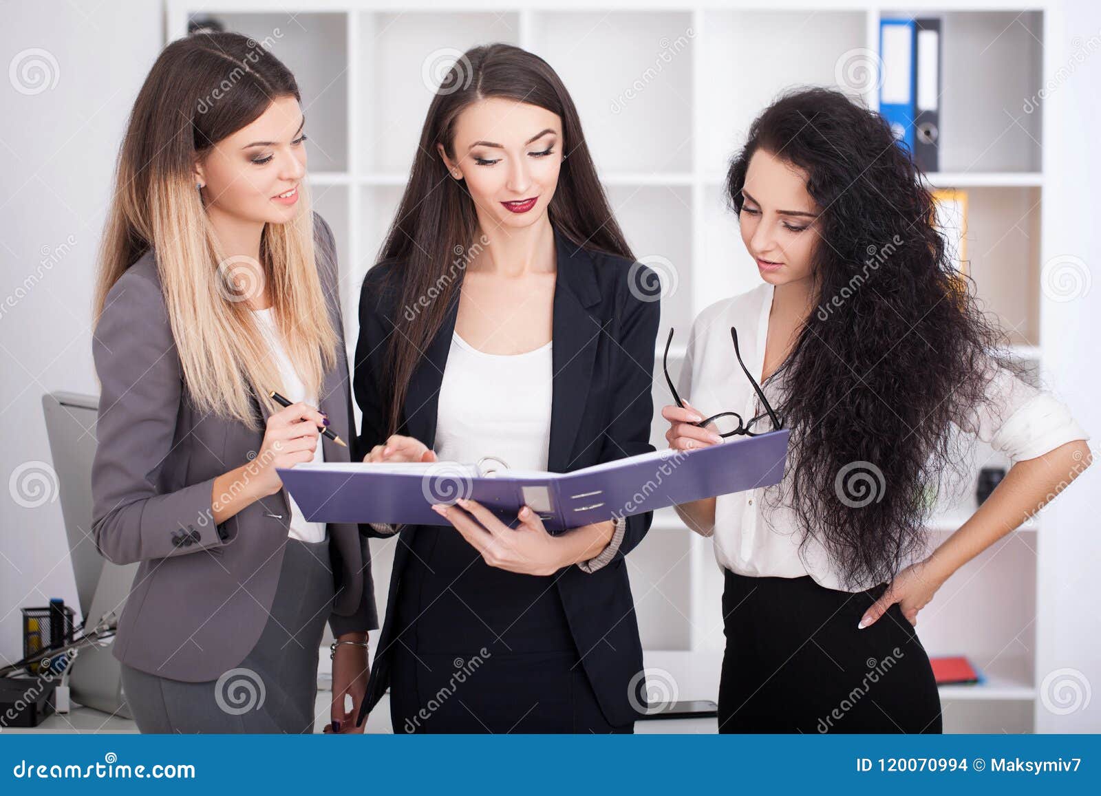 Young Creative Managers Team Working with New Startup Project in Stock ...