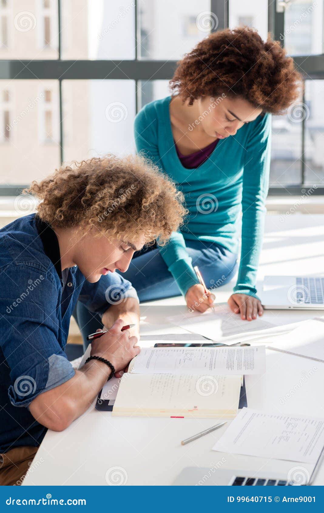 Creative Student Writing Observations And Ideas For An Assignment Stock ...