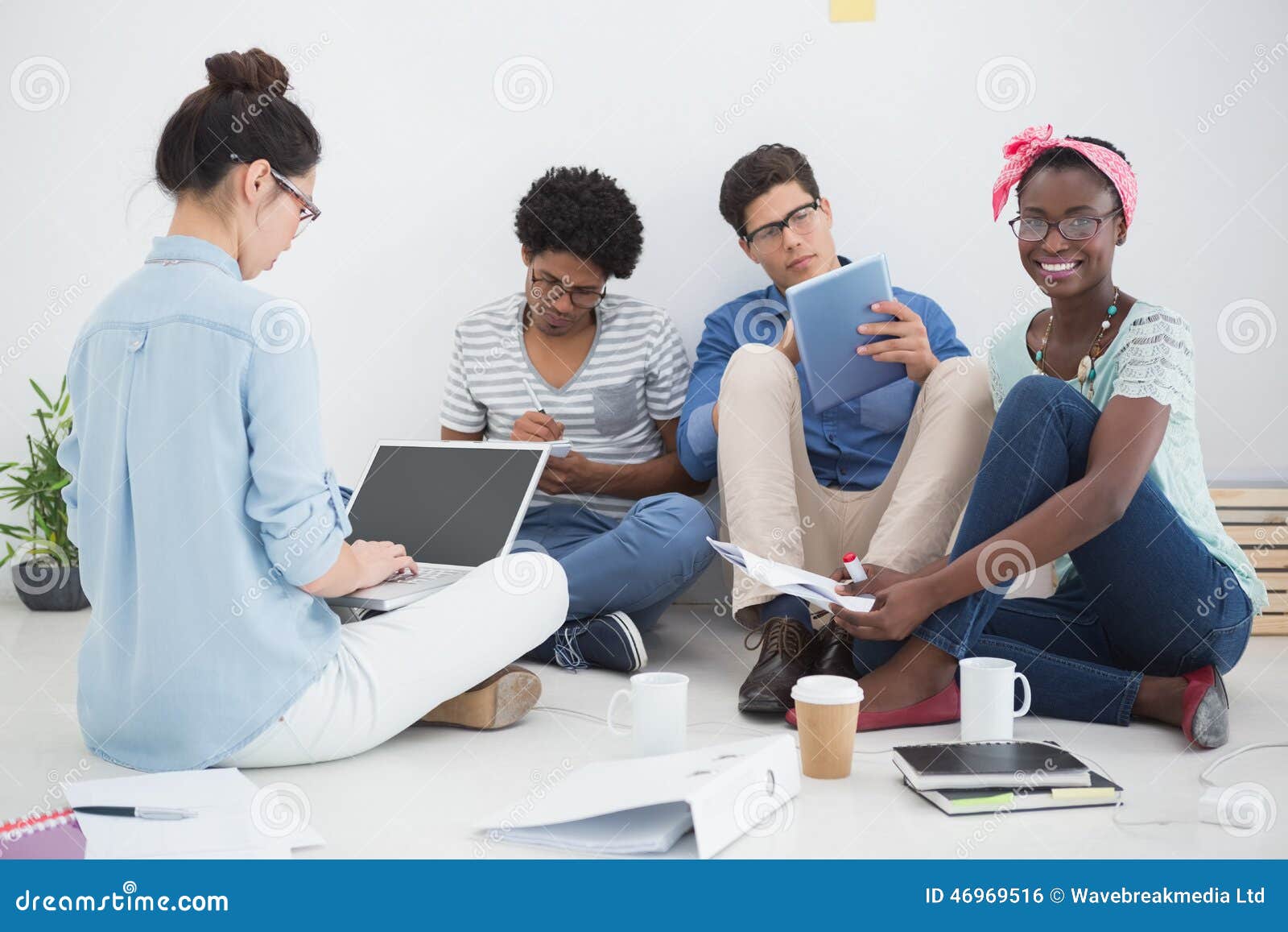 Young Creative Team Brainstorming Together Stock Photo - Image of cool ...