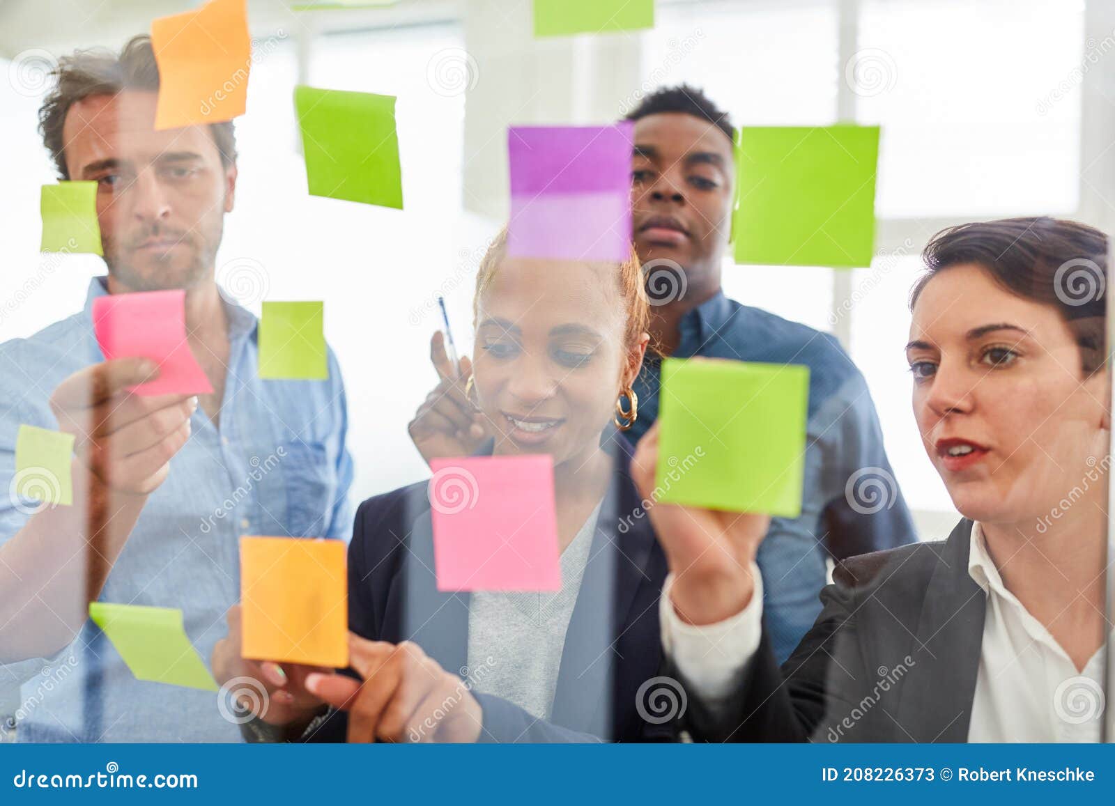 Young Creative Team in a Brainstorming Workshop Stock Image - Image of ...