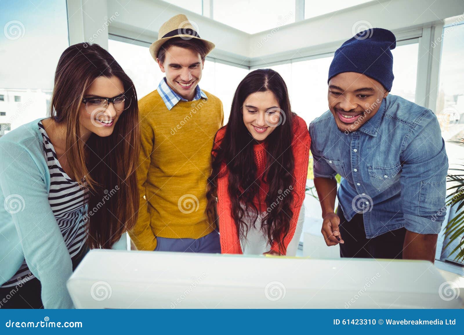 Young Creative Team Having a Meeting Stock Photo - Image of monitor ...