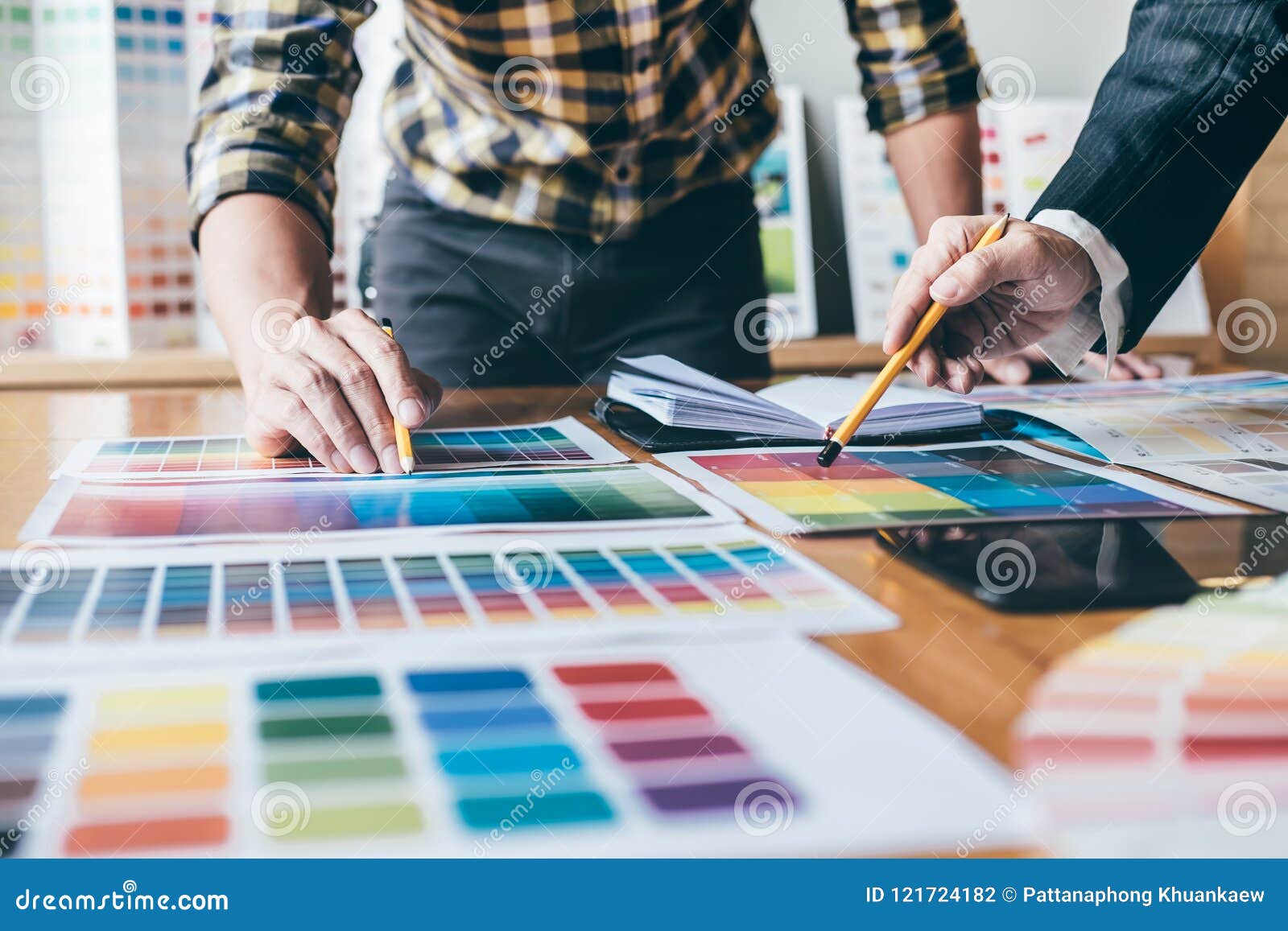 Young Creative Team Having a Meeting in Creative Office, Architectural ...