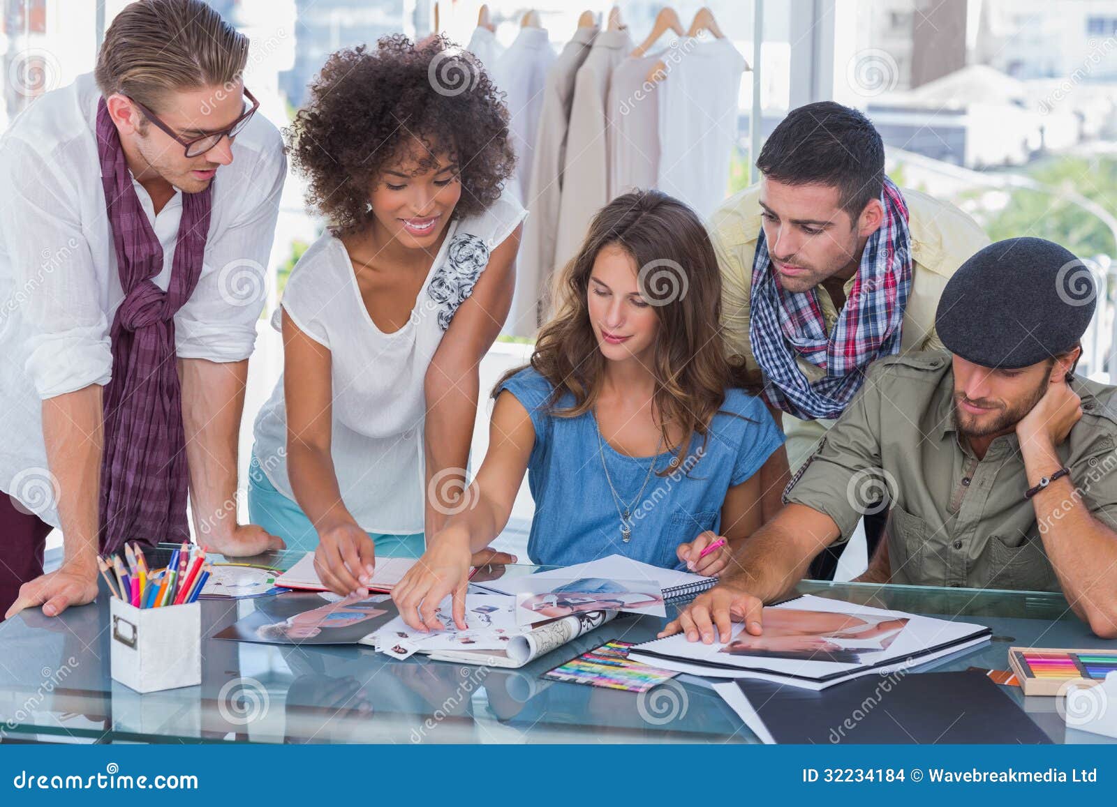 Young Creative Team Working Together Stock Photo - Image of occupation ...