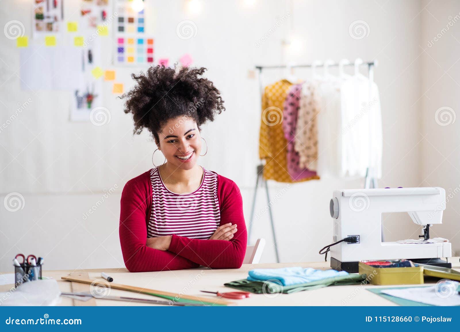 Young Creative Woman in a Studio, Startup Business. Stock Photo - Image ...
