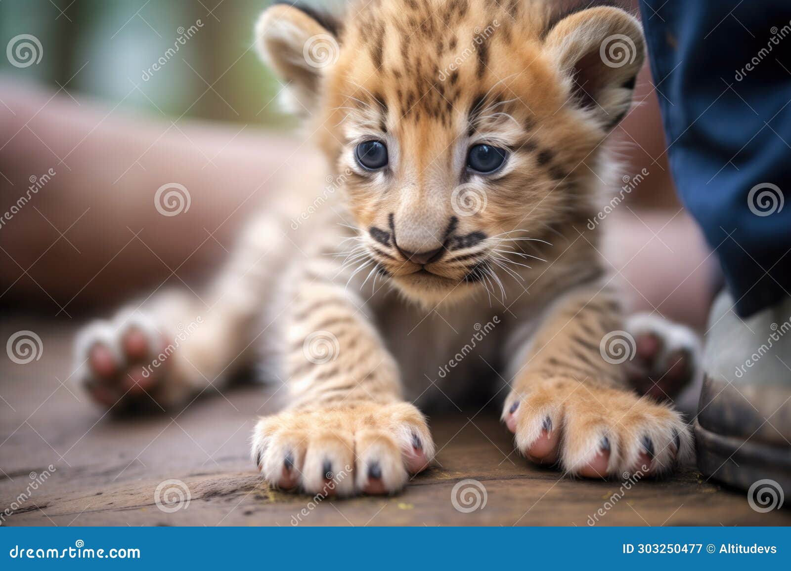 Young Cub with Oversized Paw in Focus Stock Image - Image of growth ...