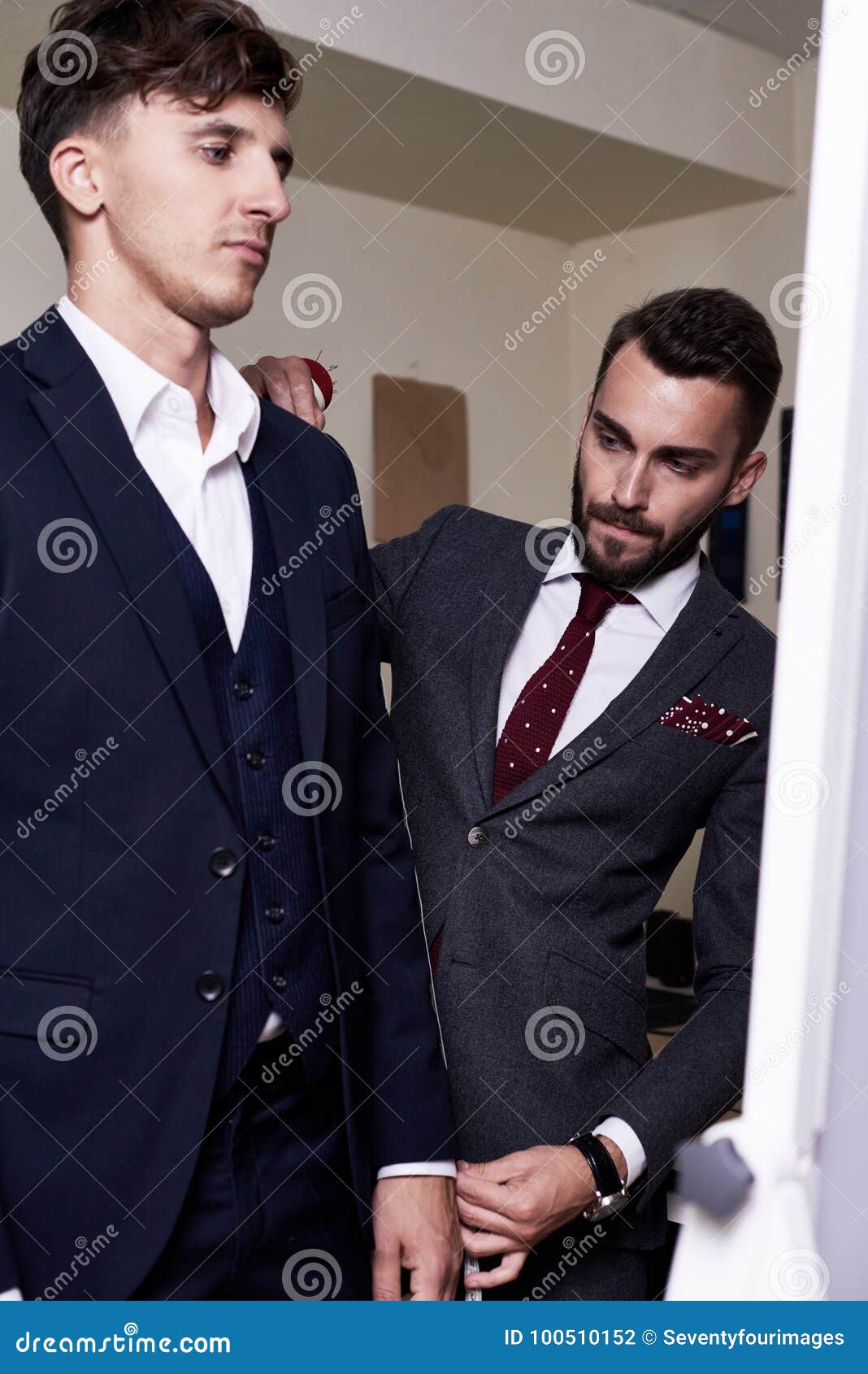 Young Customer Visiting Tailor Stock Photo - Image of tape, craft ...