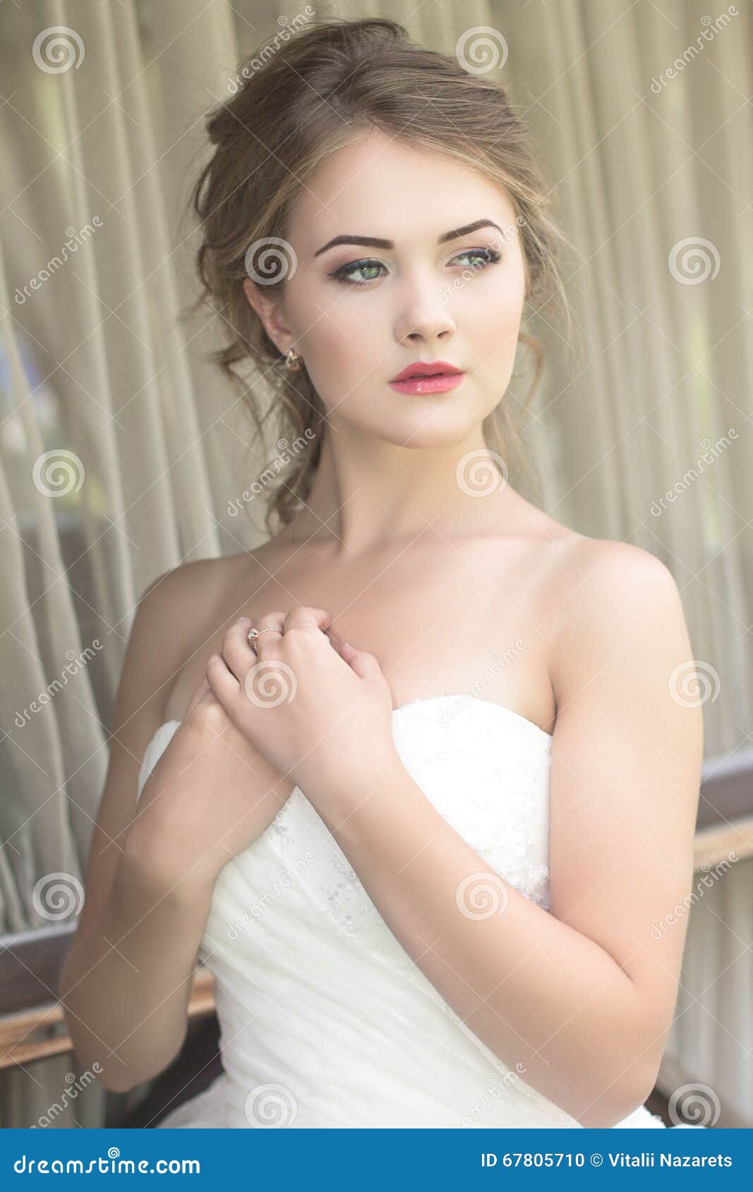 Young Cute Blonde Beautiful Bride Stock Photo - Image of model, blond ...