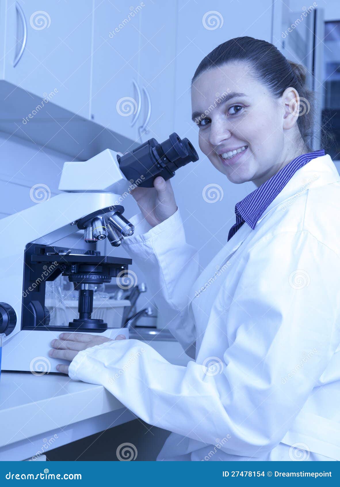 Young Cute Chemist Working in Lab Stock Photo - Image of laboratory ...