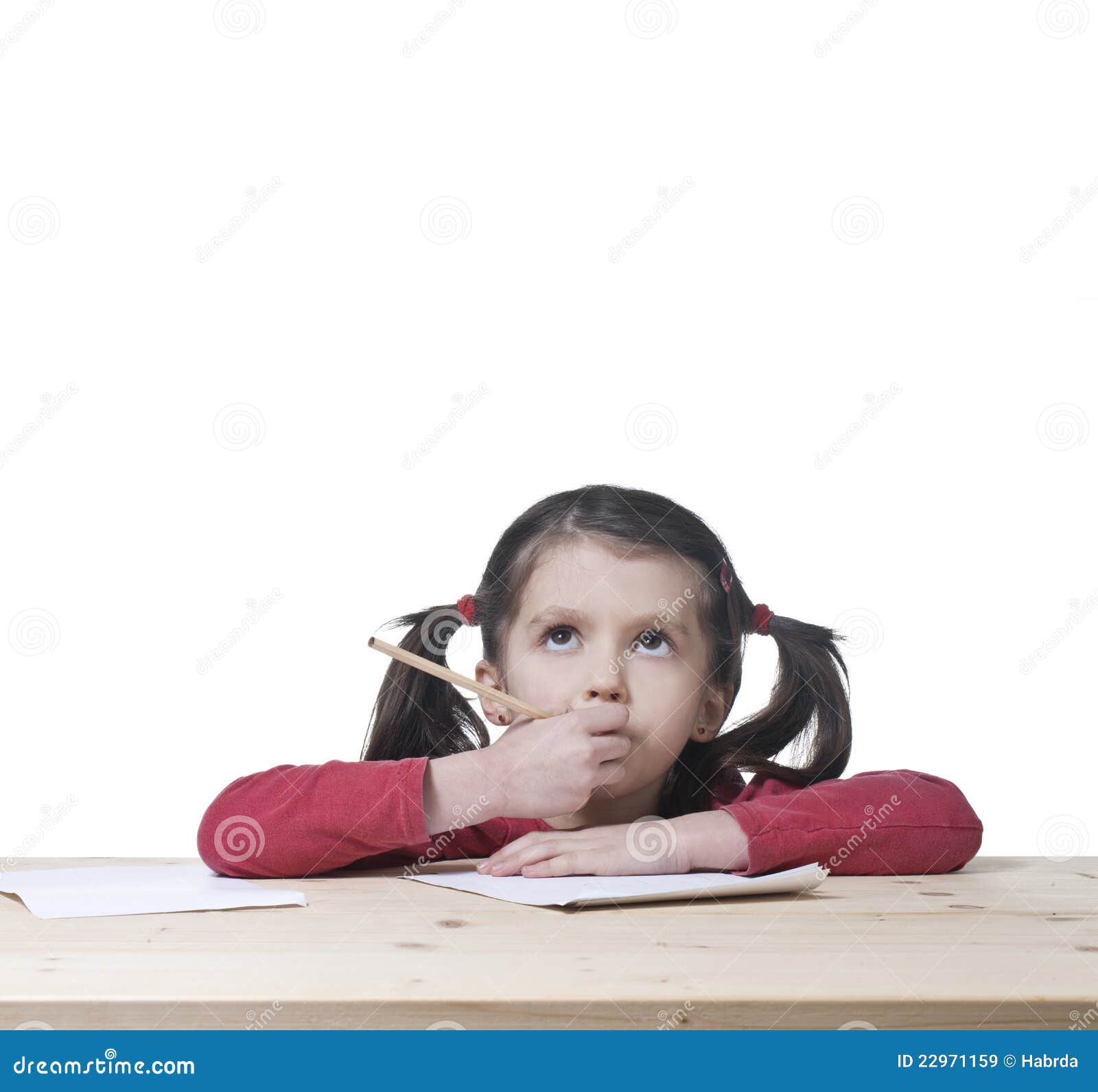 Young cute girl learning stock image. Image of years - 22971159