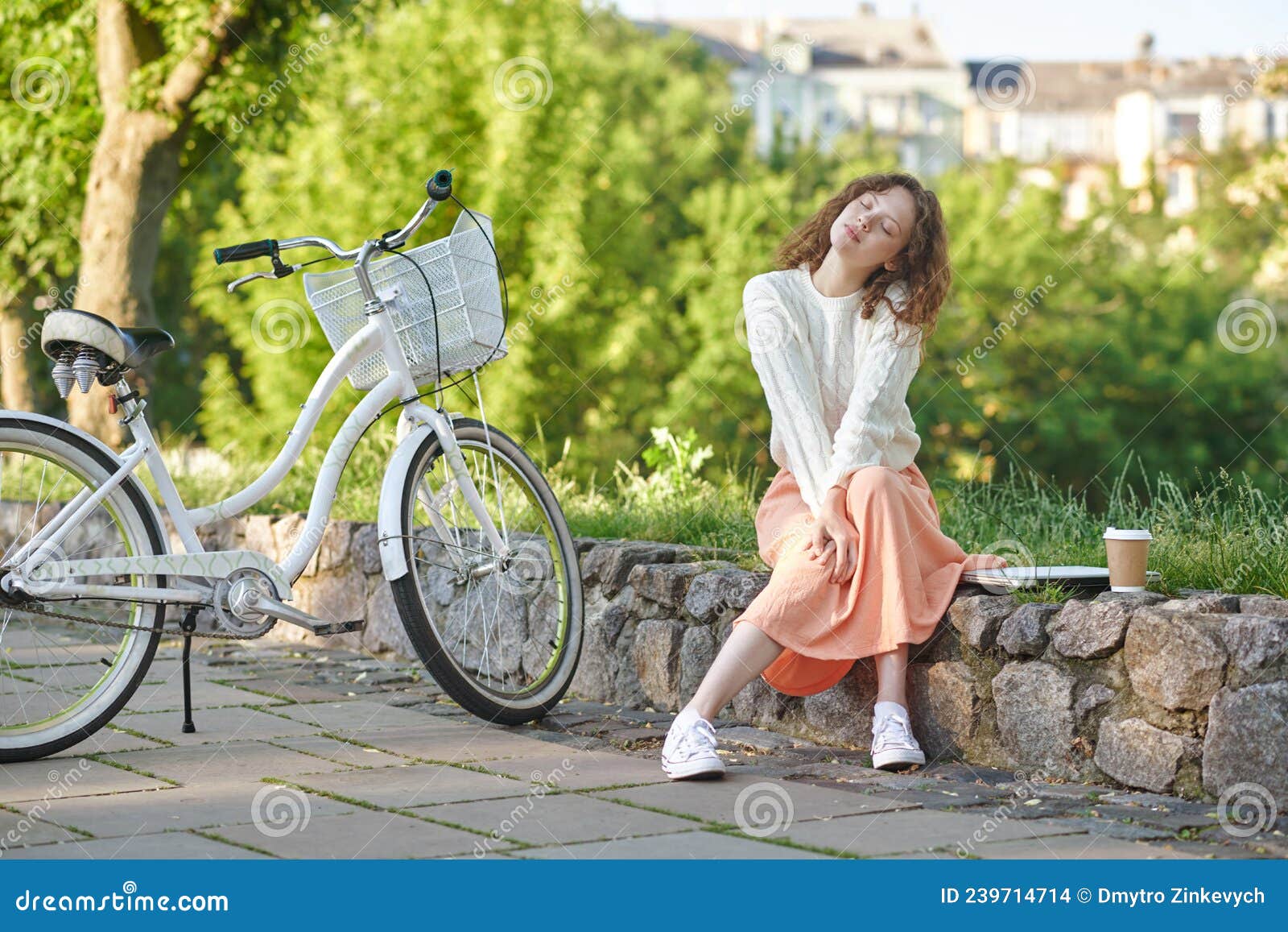 Young Cute Girl Looking Sleepy and Relaxed Stock Photo - Image of young ...